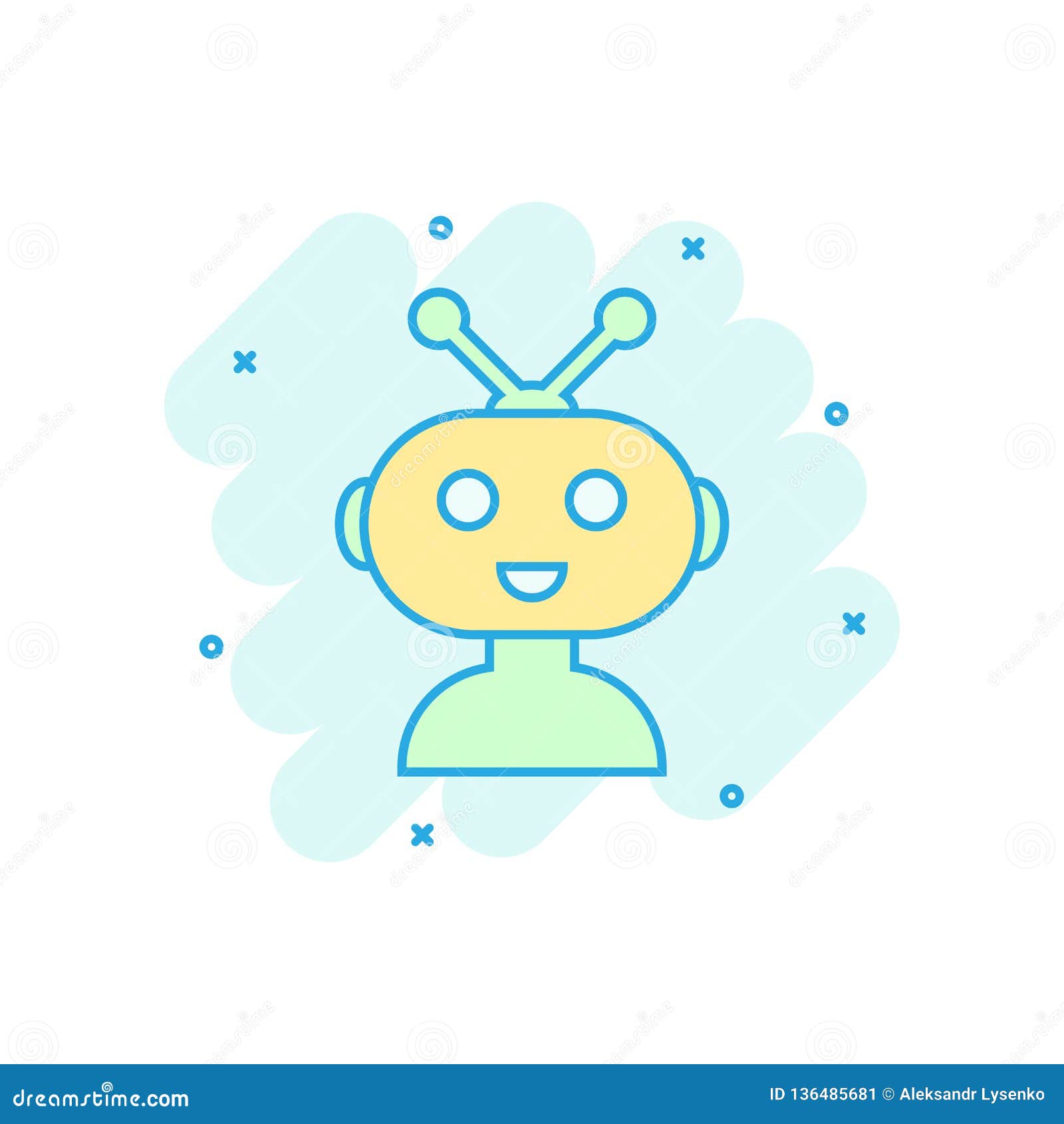 Cute Robot Chatbot Icon in Comic Style. Bot Operator Vector Cartoon ... Cute Robot Chatbot Icon in Comic Style. Bot Operator Vector Cartoon ...