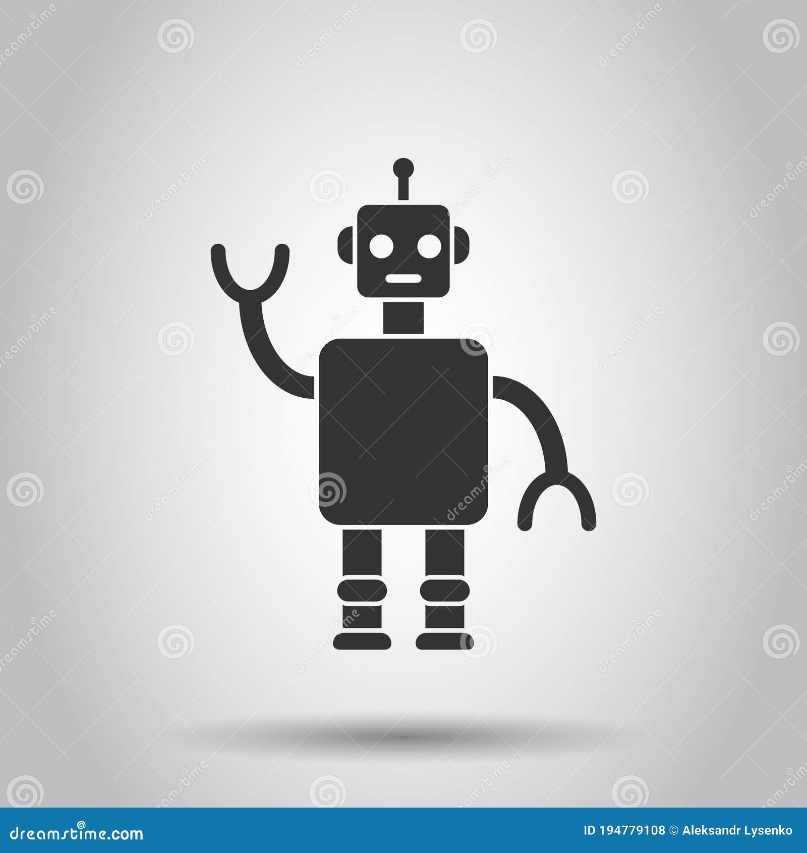 Cute Robot Chatbot Icon In Flat Style. Bot Operator Vector Illustration ...