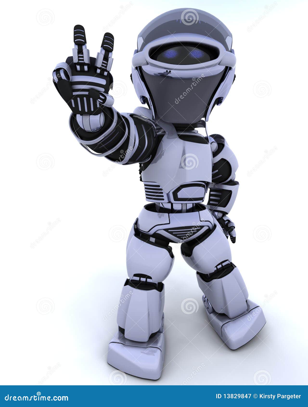 Cute robot cyborg stock illustration. Illustration of modern - 13829847
