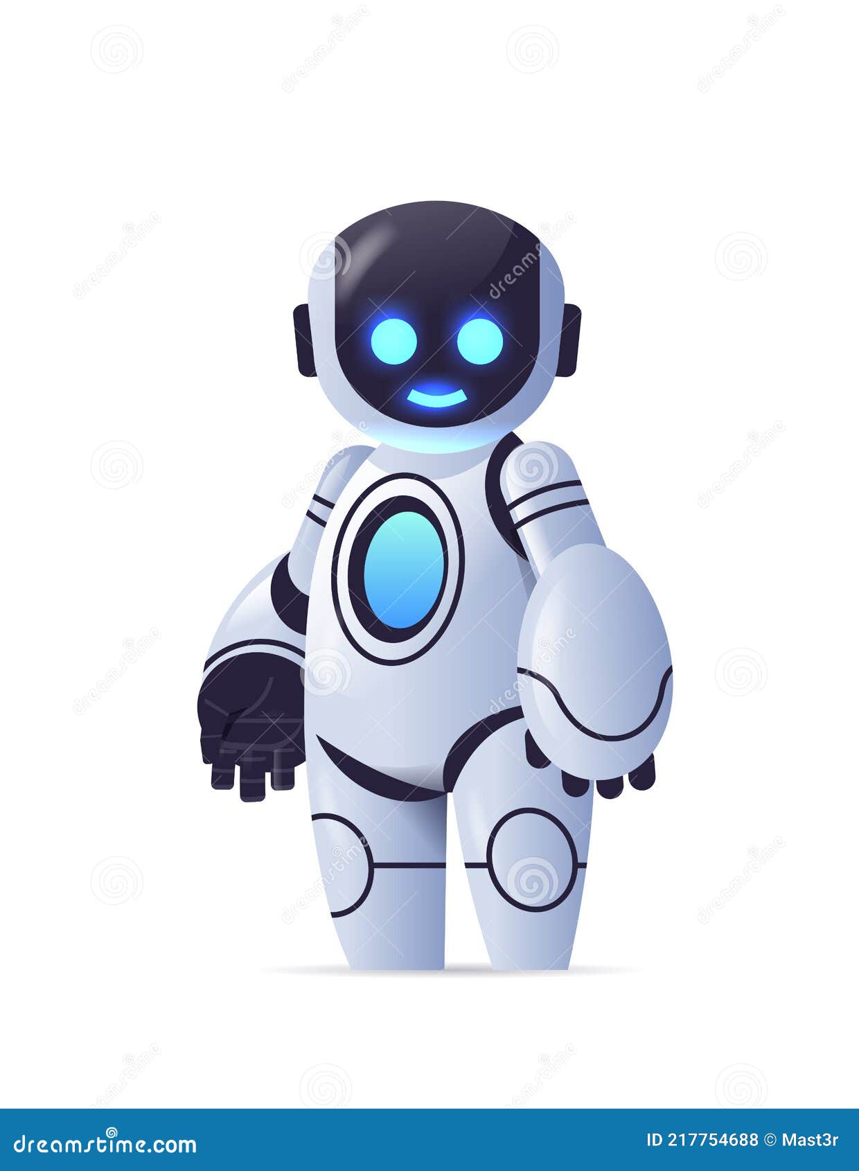 Man With Robotic Character Discussing During Meeting Artificial ...