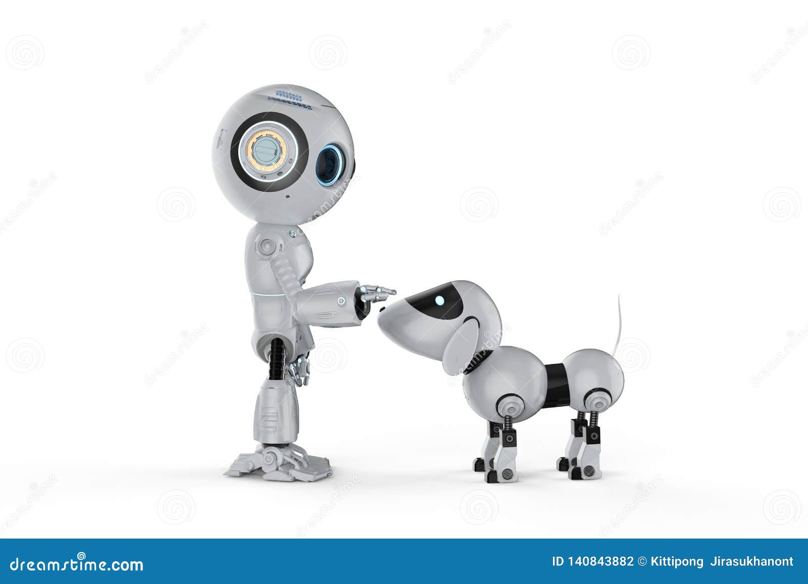 Cute Robot Dog. Cartoon Vector Illustration. Adorable Playful Pet ...