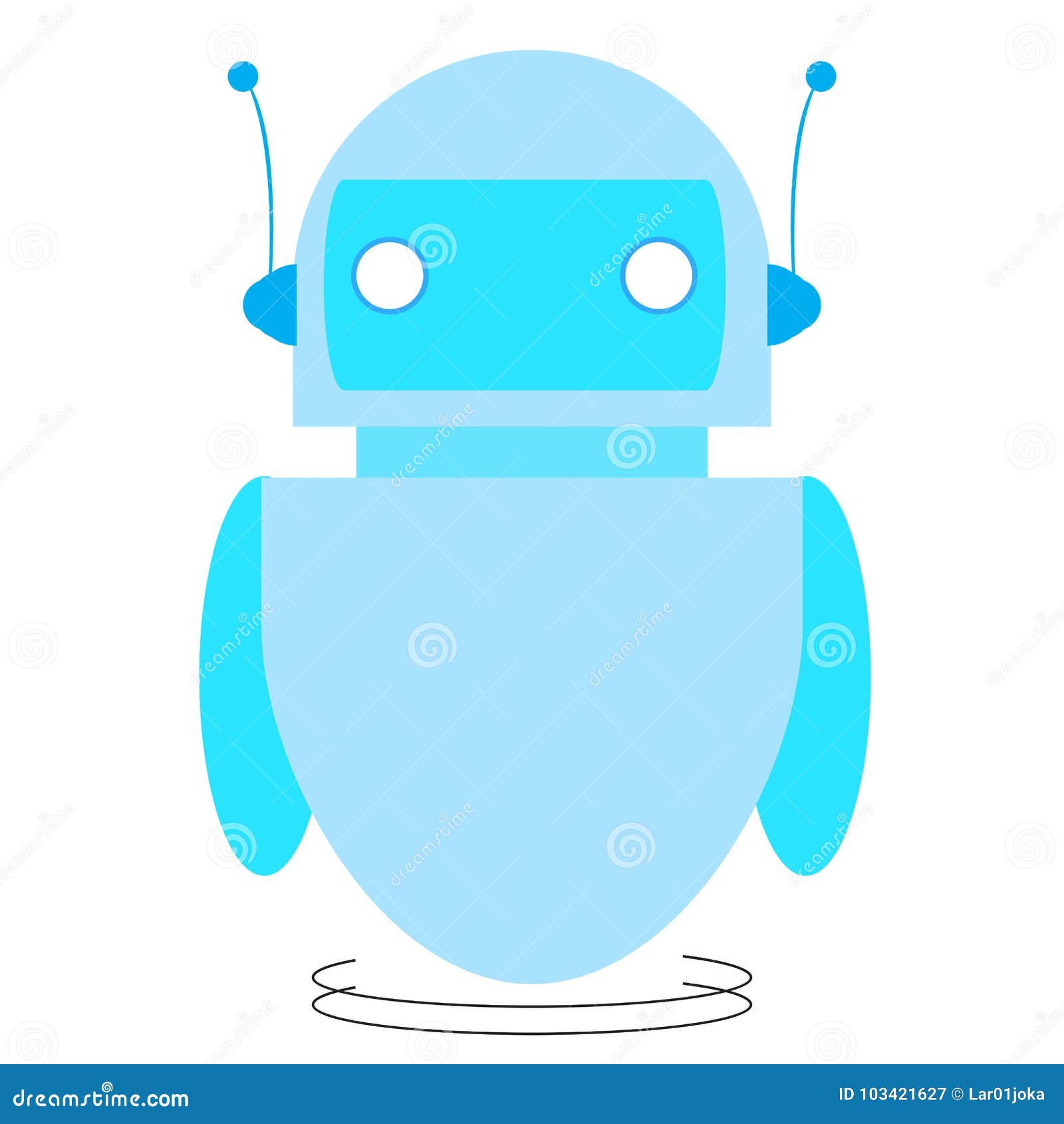 Isolated cute robot stock vector. Illustration of computer - 103421627