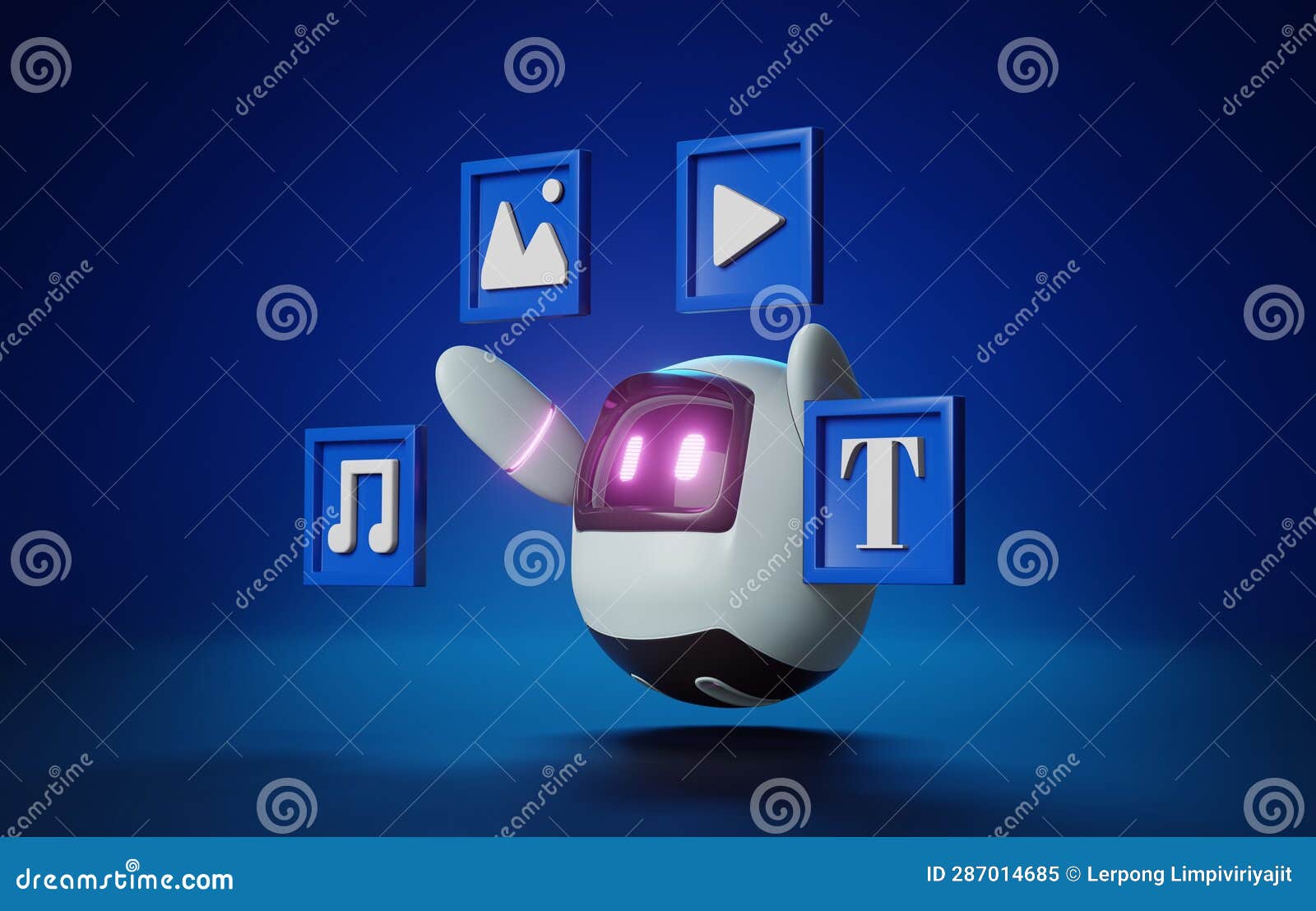 Cute Robot Picks Up Quick Command for Creating Art. Advertising ...