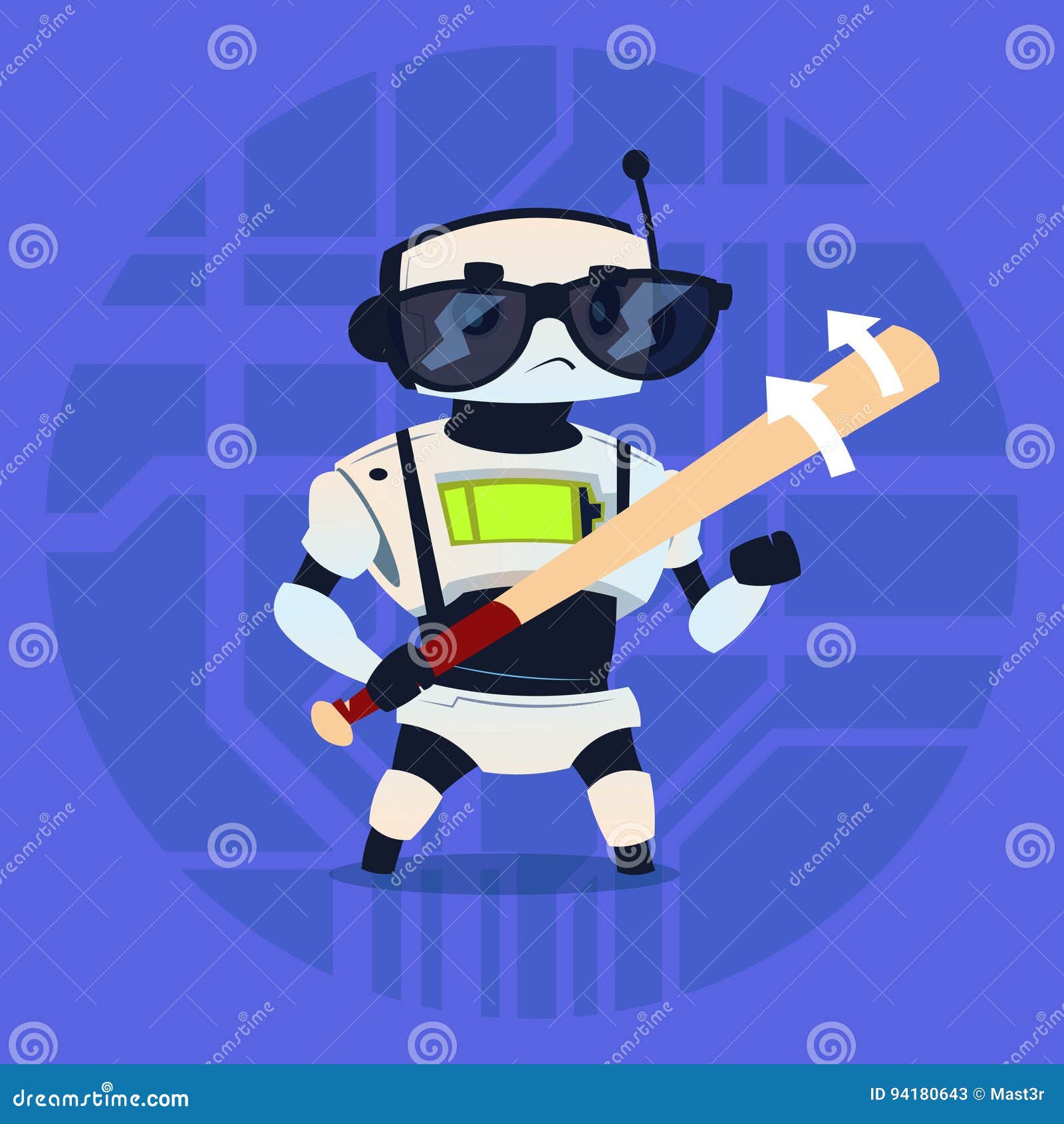 Robot Baseball Player Catcher. Cyborg Robot Artificial Intelligence ...