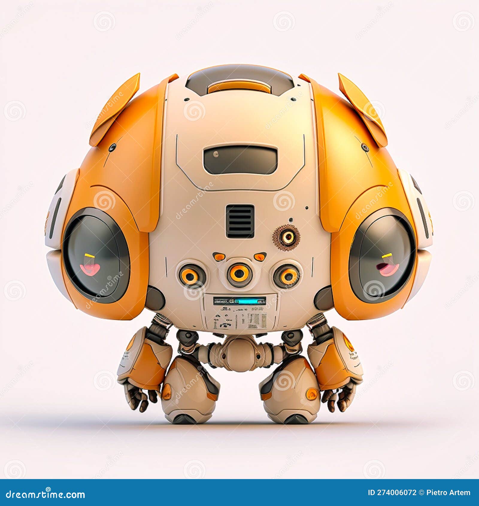 Cute Robot Png without Background, Generative AI Stock Illustration ...