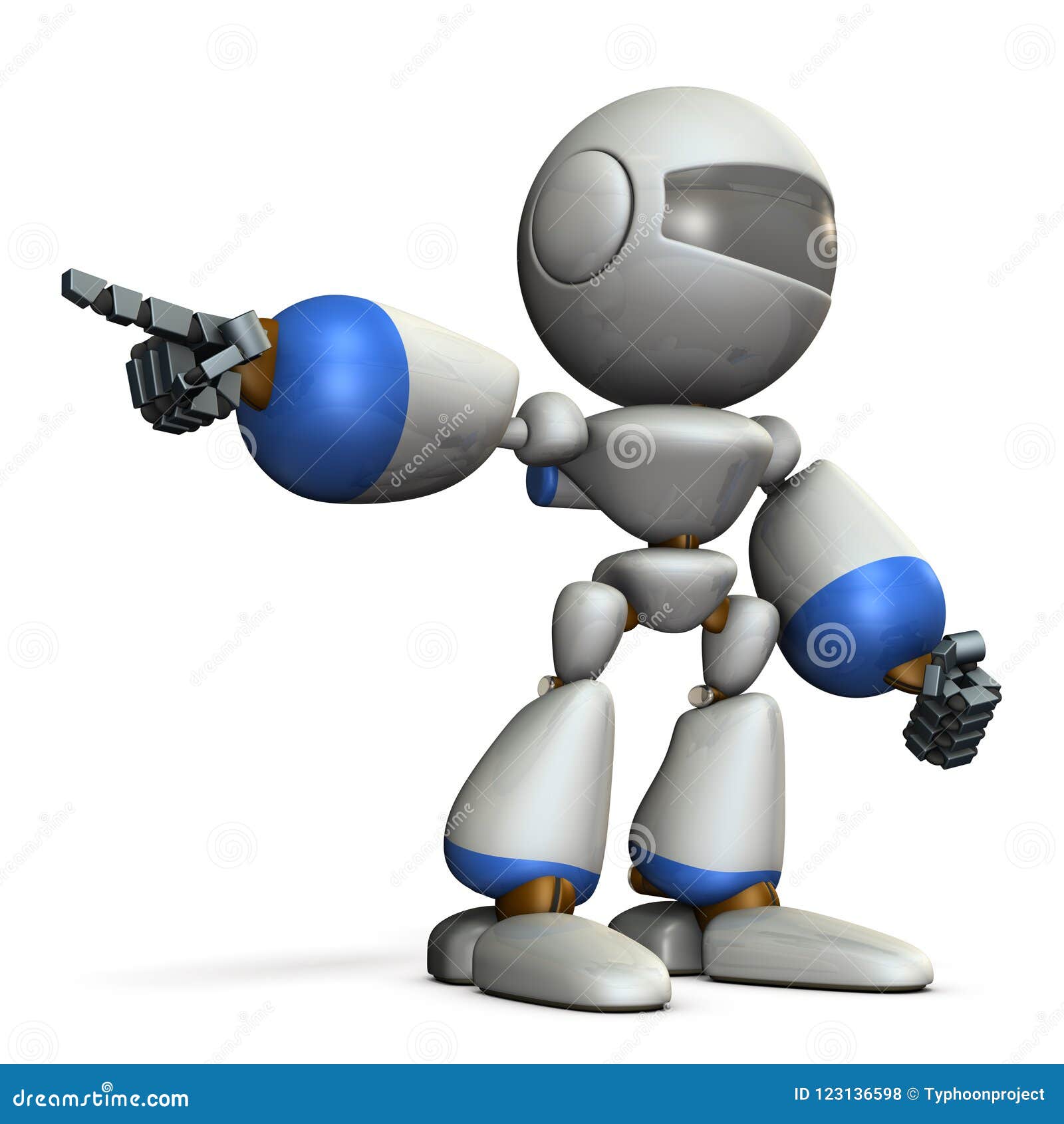 A Cute Robot that Points To the Left. it Shows the Direction To Go ...