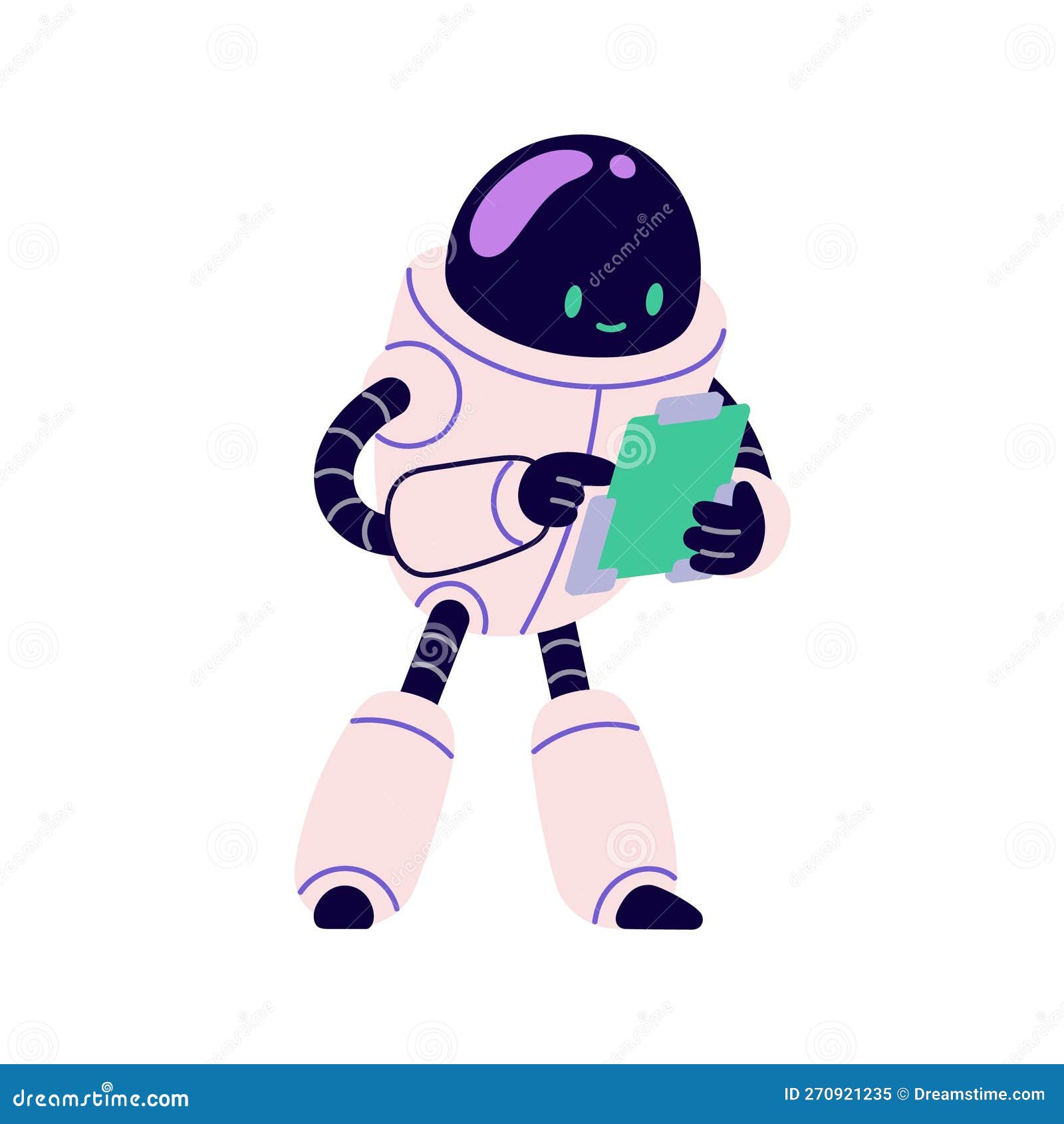 Cute Robot in Retro Futuristic Style. Android Bot Character, Smart ...