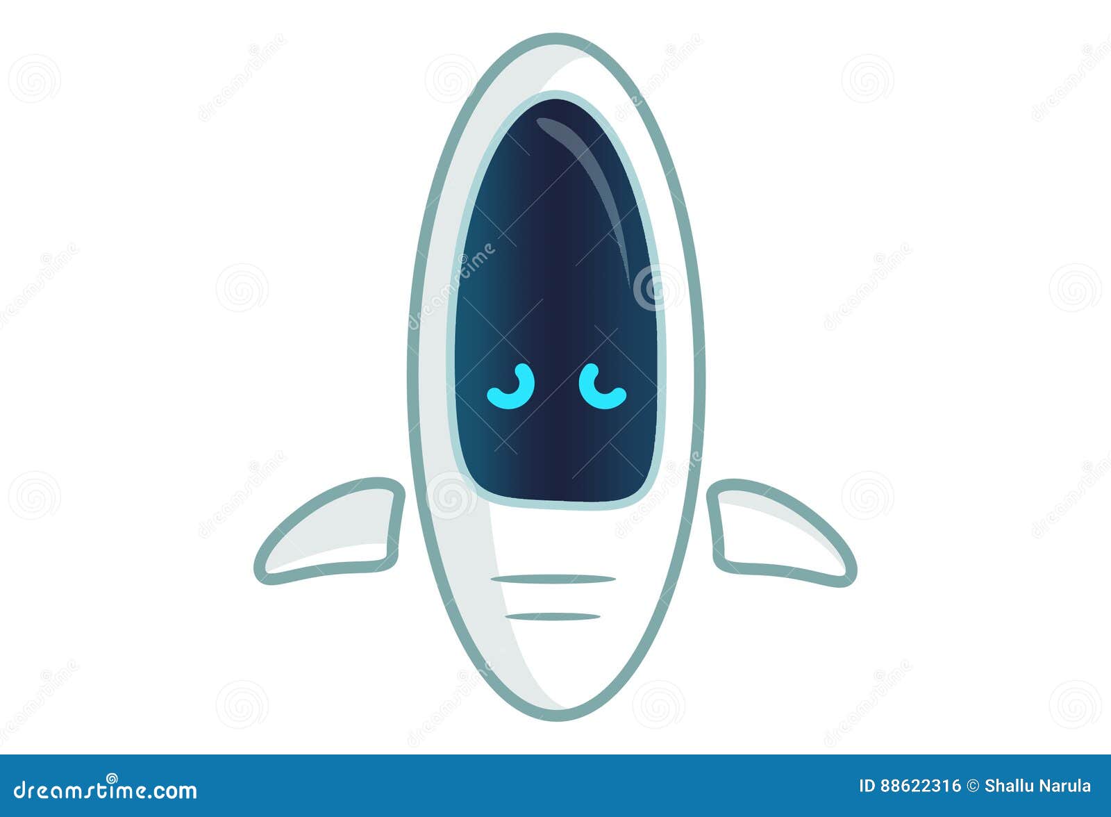 Cute Robot with Sad Expressions. Stock Illustration - Illustration of ...