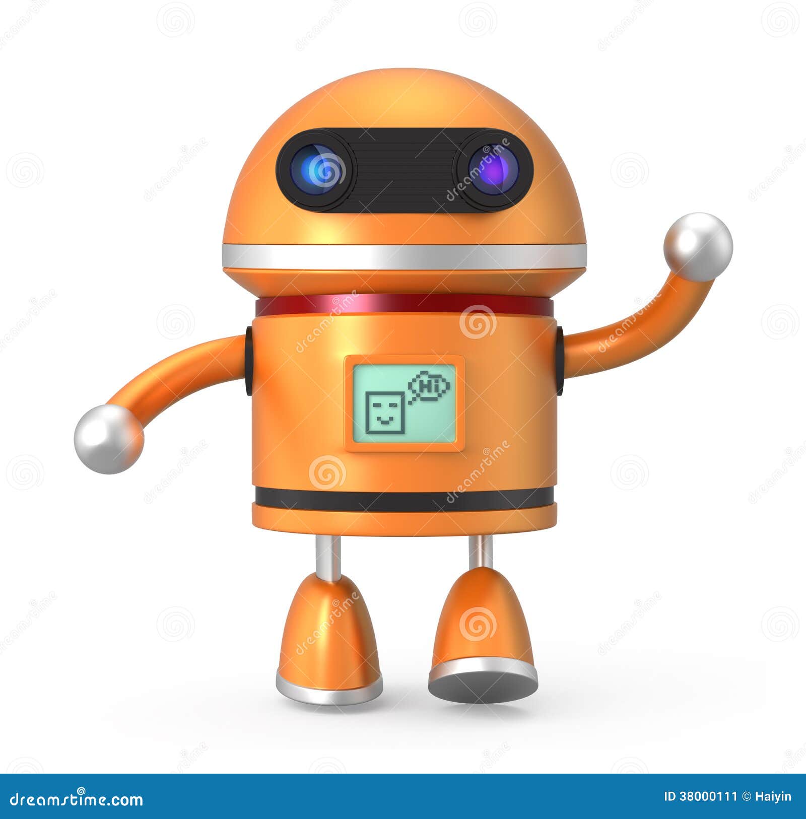 Cute robot say hello stock illustration. Illustration of equipment ...