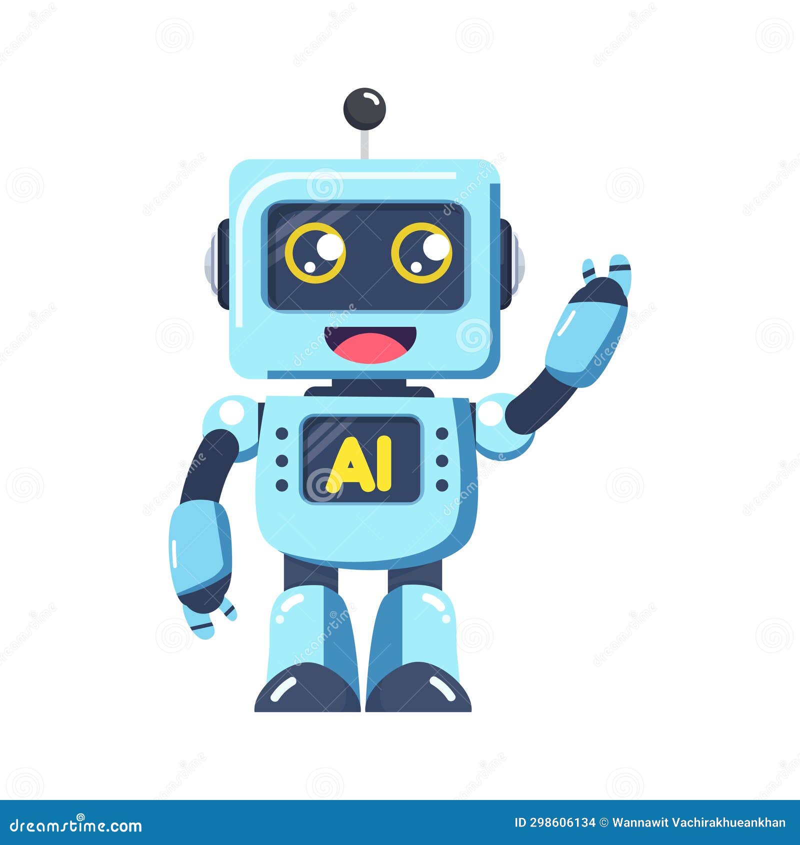 Cute robot say Hi Hello stock vector. Illustration of renewable - 298606134 Cute robot say Hi Hello stock vector. Illustration of renewable - 298606134