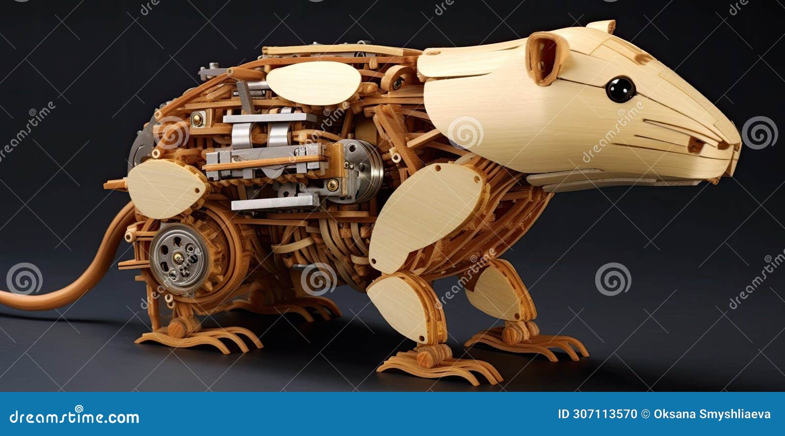 Cute Robotic Capybara Animal Robot. AI 3D Illustration Stock ...