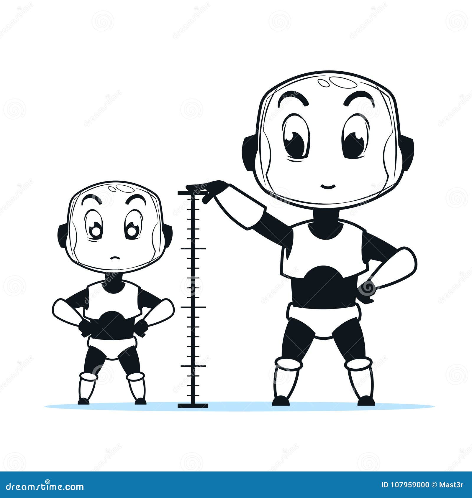 Cute Evolution Robot Ai Mascot Character Cartoon Illustration. Modern ...