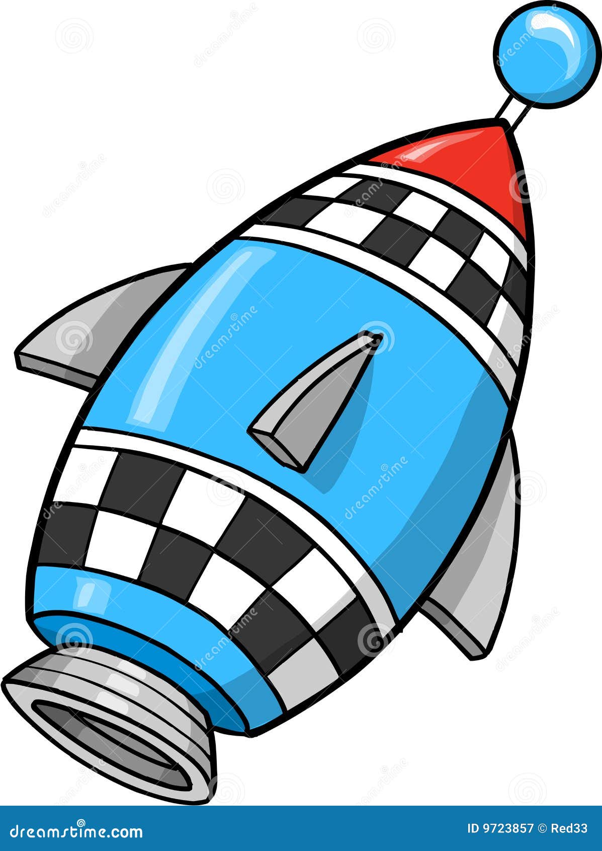 Cute Rocket Vector Illustration Stock Vector - Illustration of outer ...