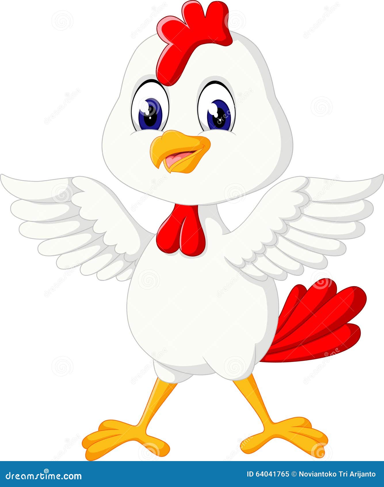 Cute rooster cartoon stock vector. Illustration of smile - 64041765