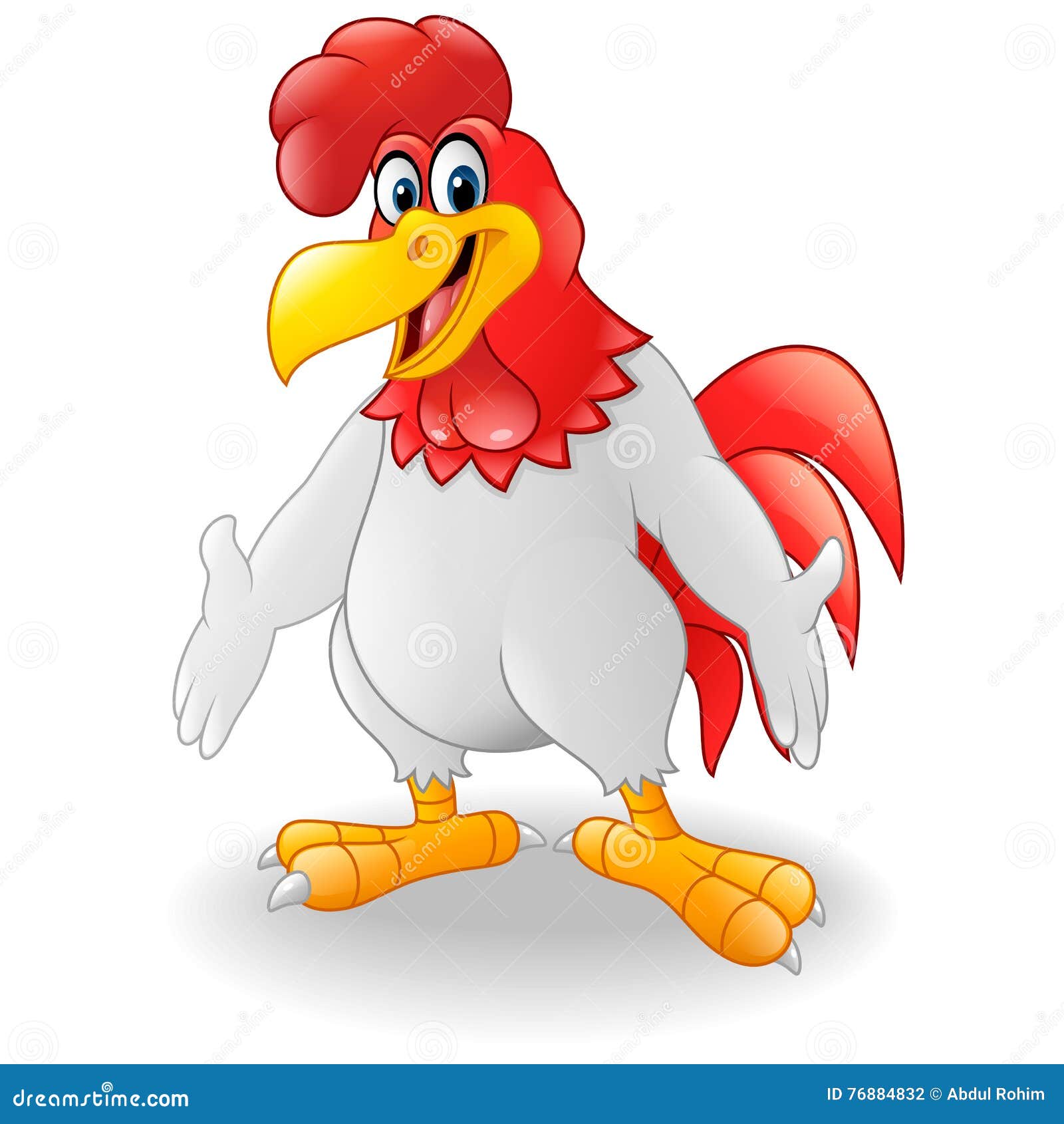 Cute rooster cartoon stock vector. Illustration of poultry - 76884832