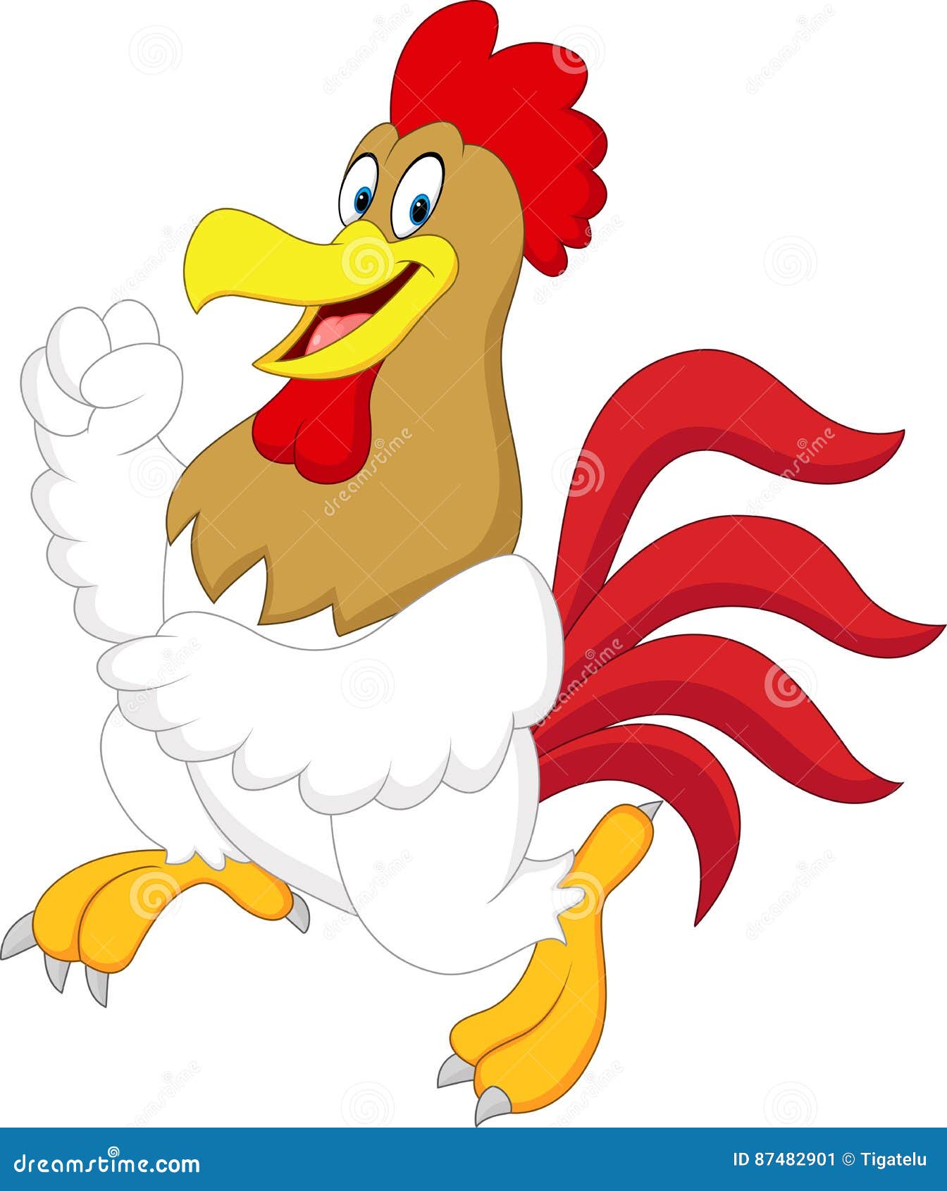 Cute rooster cartoon stock vector. Illustration of charming - 87482901