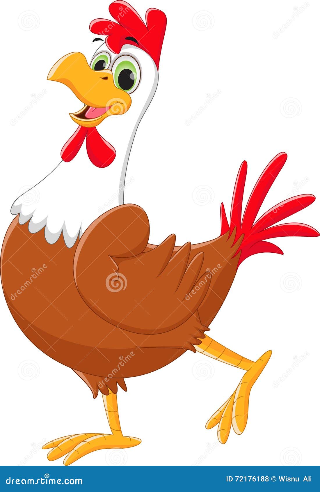Cute Rooster Cartoon Posing Stock Vector - Illustration of feather ...