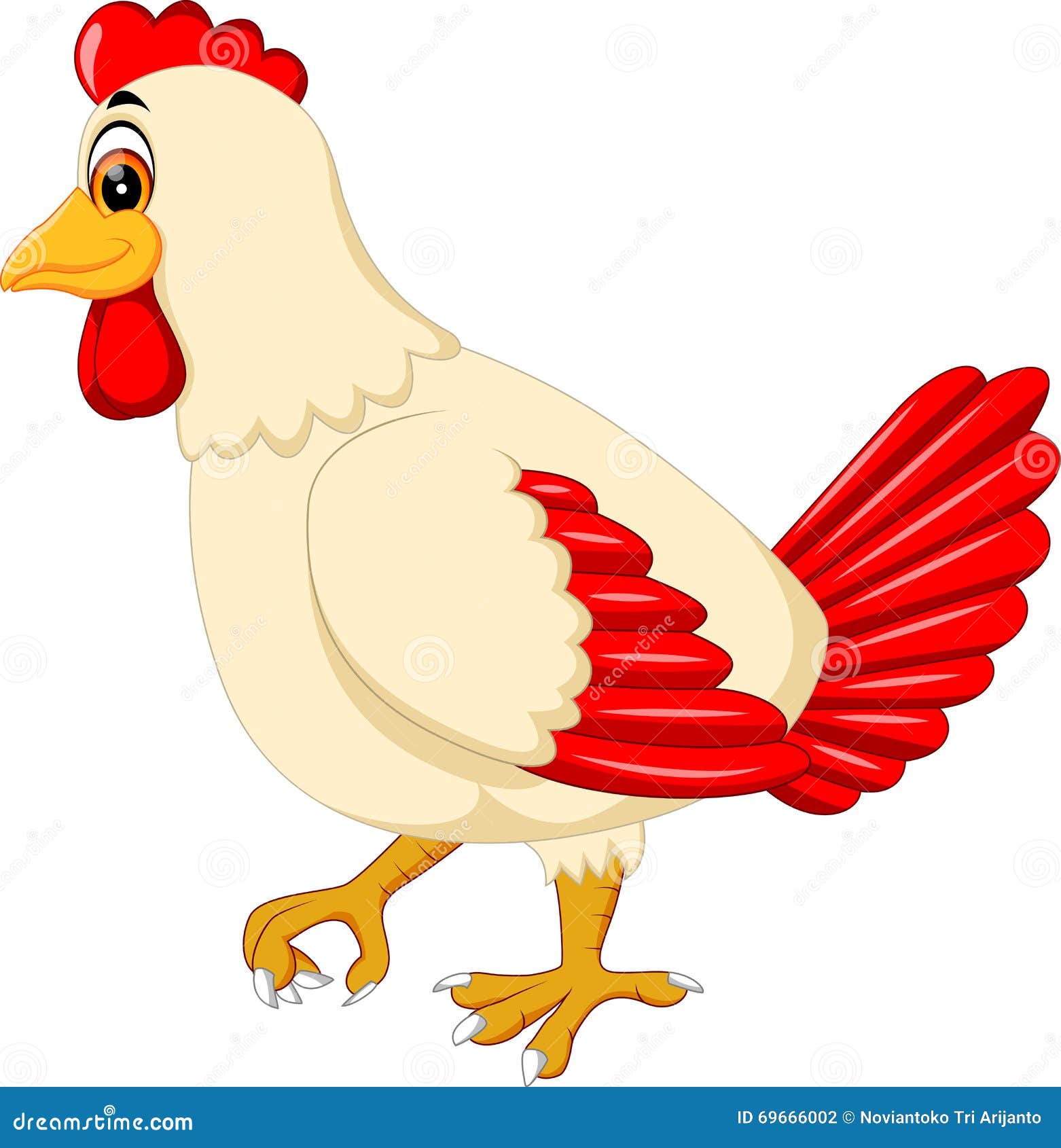 Cute Rooster Cartoon Presenting Stock Vector - Illustration of stand ...