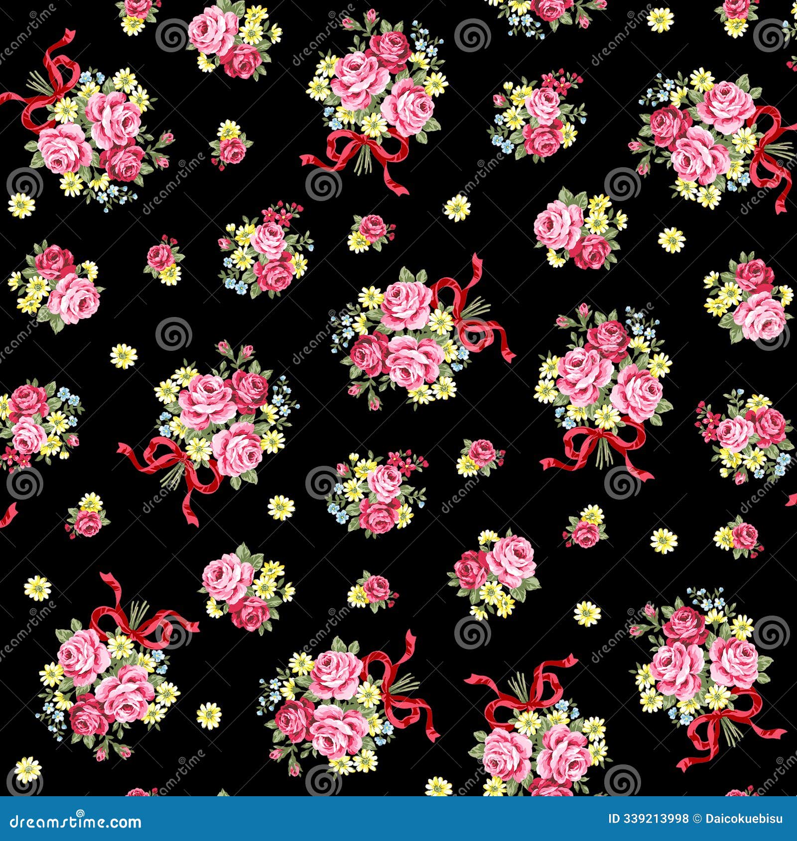 Cute Rose Pattern Perfect for Textile Patterns, Stock Illustration ...