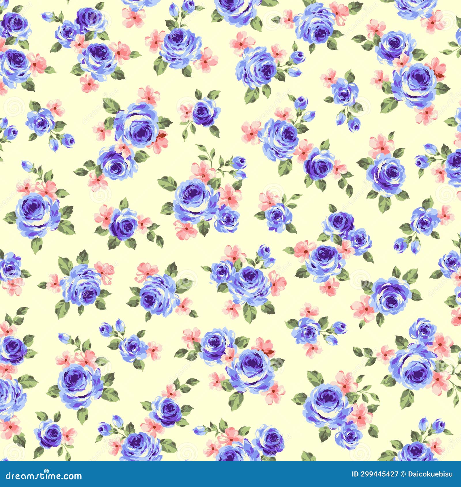 Cute Rose Pattern Perfect for Textile Patterns, Stock Illustration ...