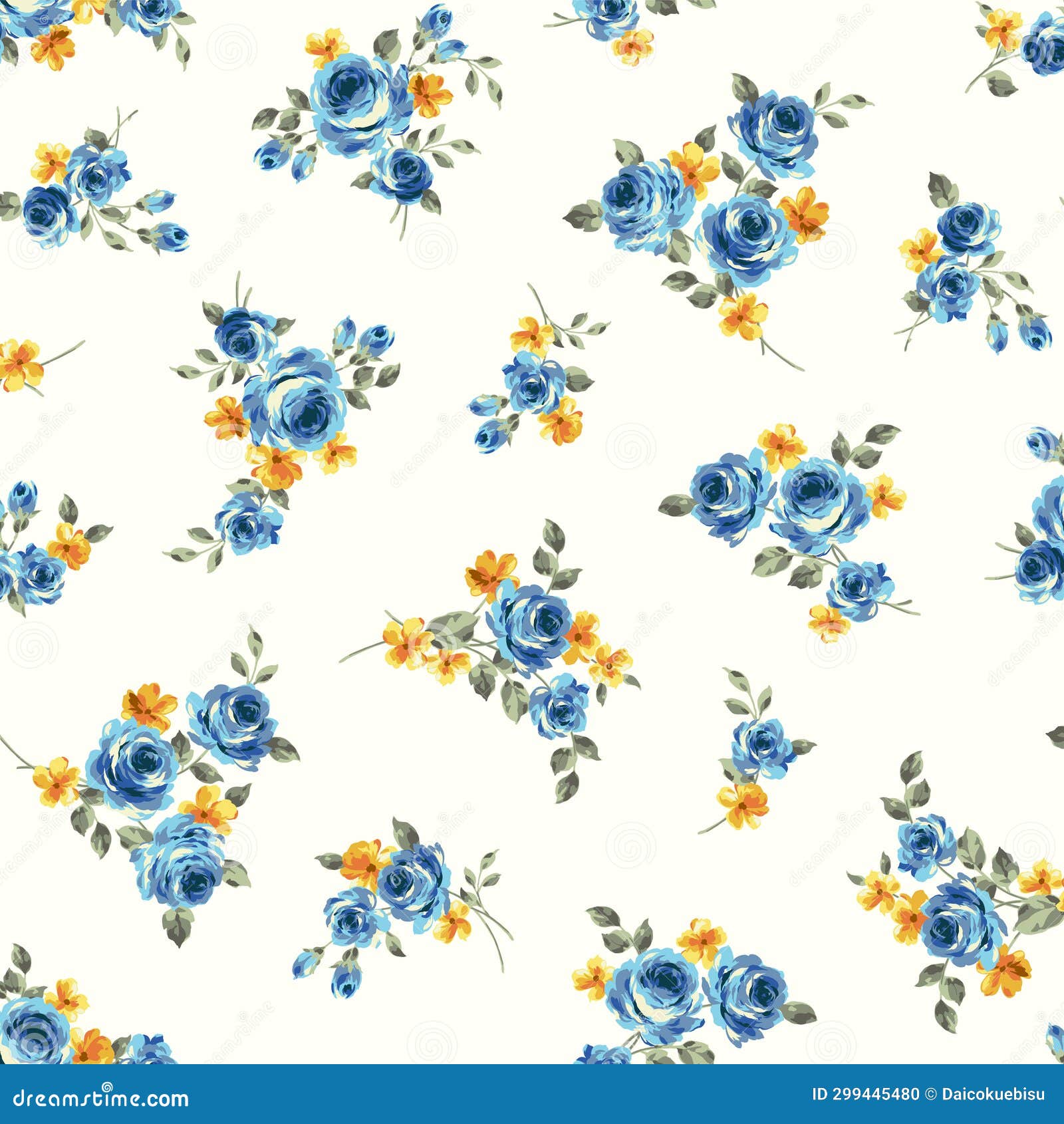 Cute Rose Pattern Perfect for Textile Patterns, Stock Illustration ...