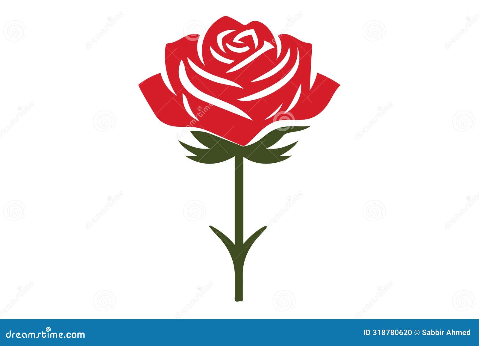 Cute rose vector, eps 10 stock vector. Illustration of floral - 318780620