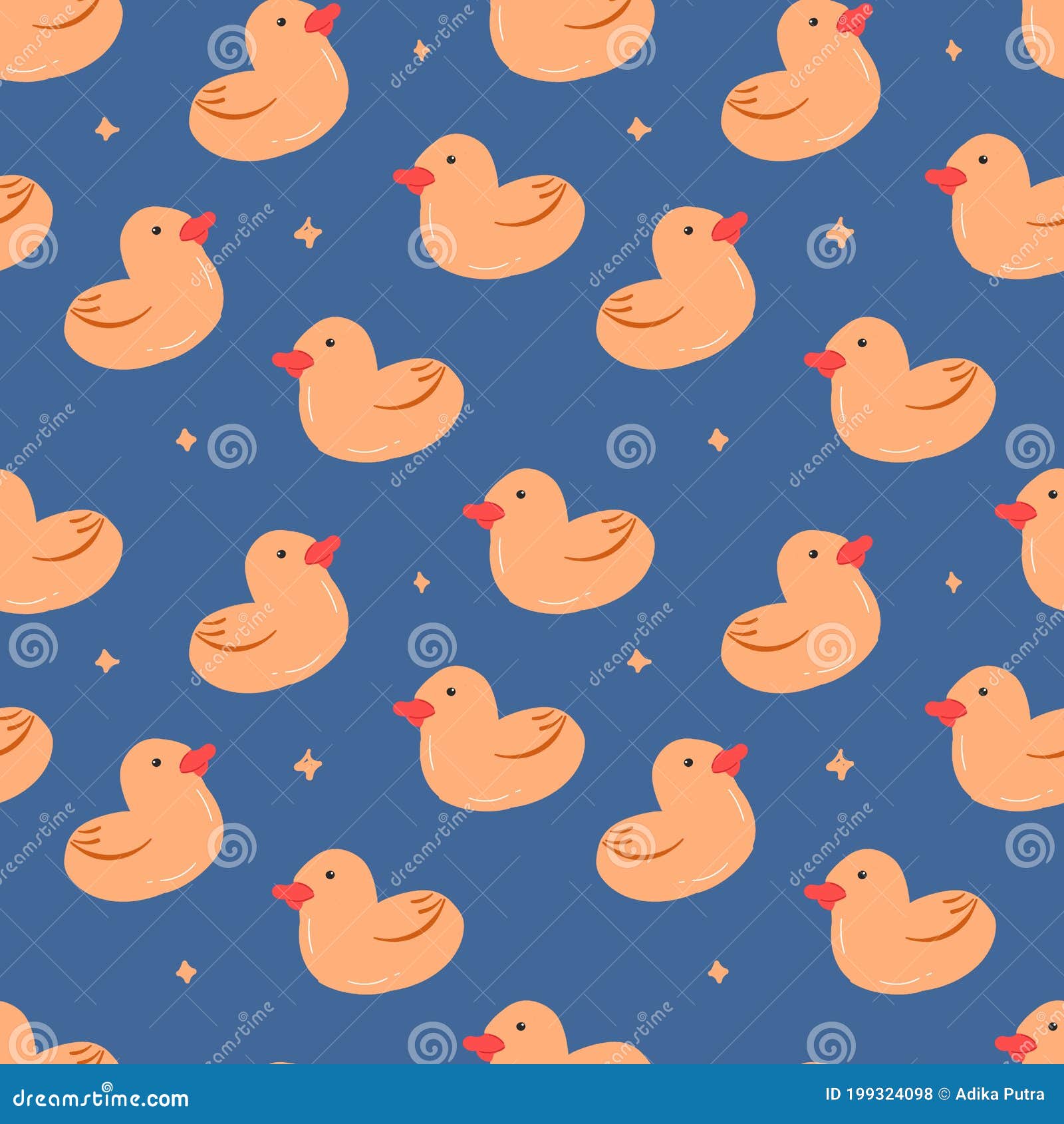 CUTE RUBBER DUCK SEAMLESS PATTERN Stock Vector - Illustration of ...