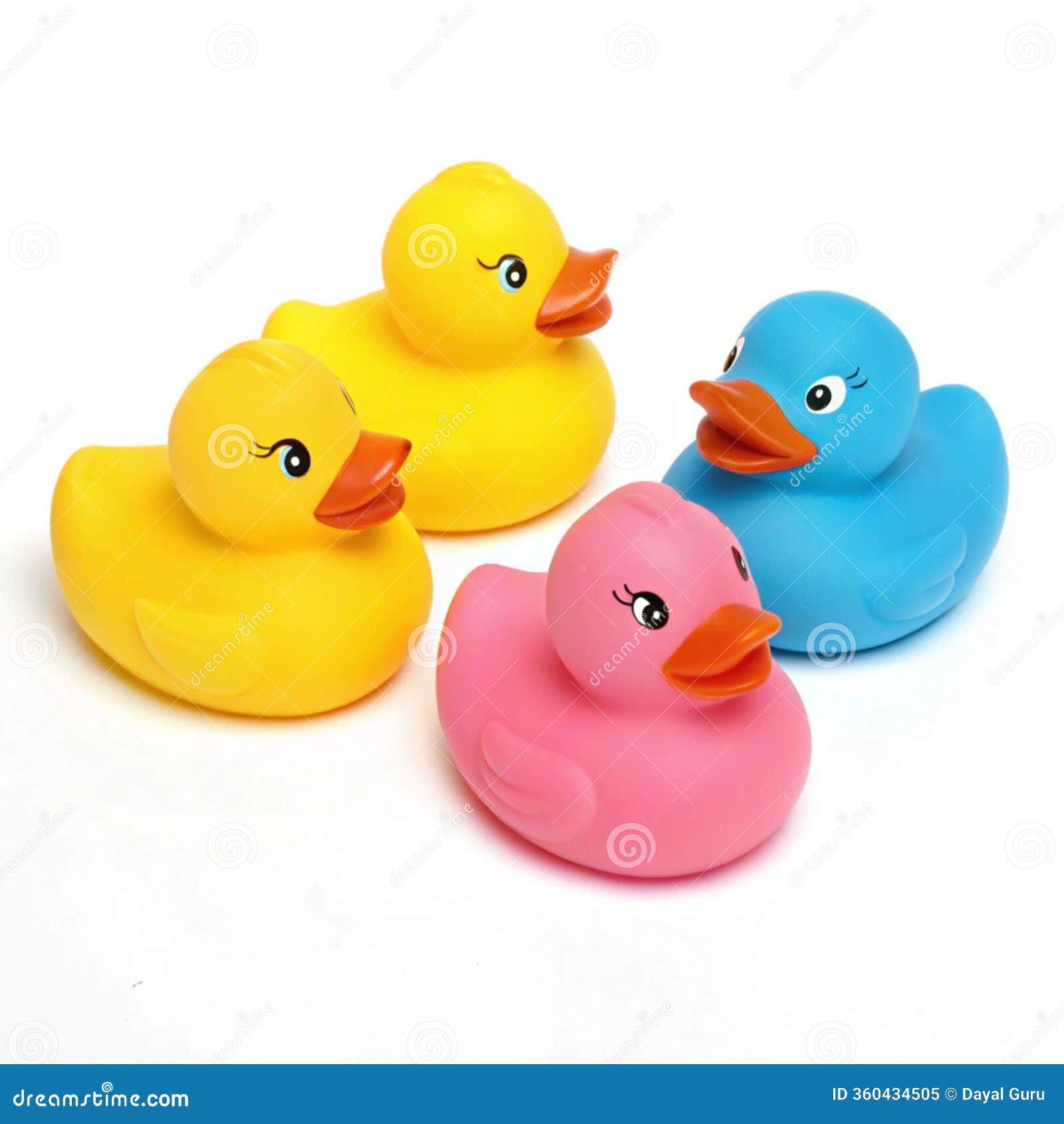 Cute Rubber Duckies In Various Colors Isolated On Transparent ...