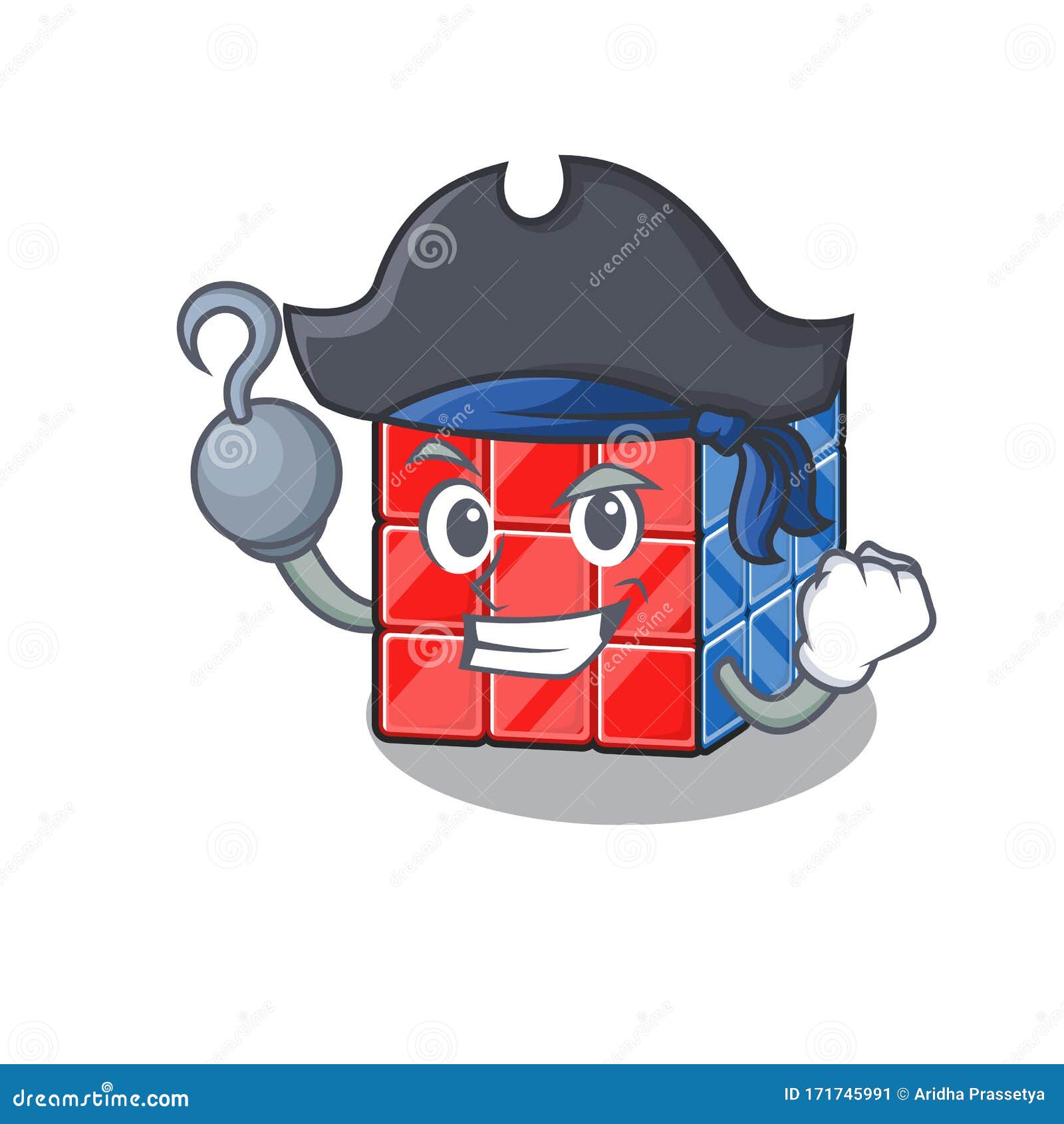 Cute Rubic Cube Mascot Design with a Hat Editorial Photo - Illustration ...