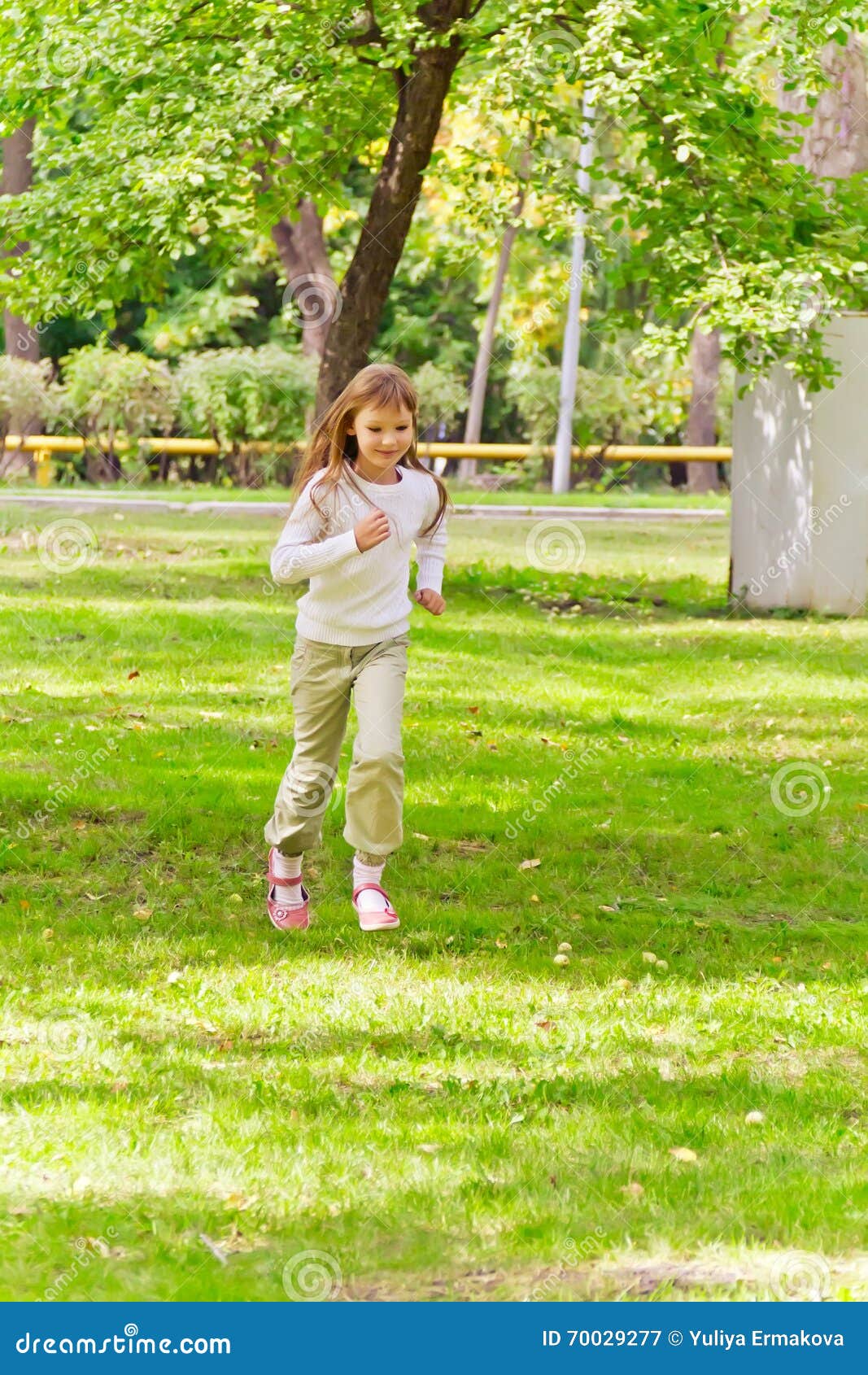Cute running girl stock image. Image of female, girl - 70029277