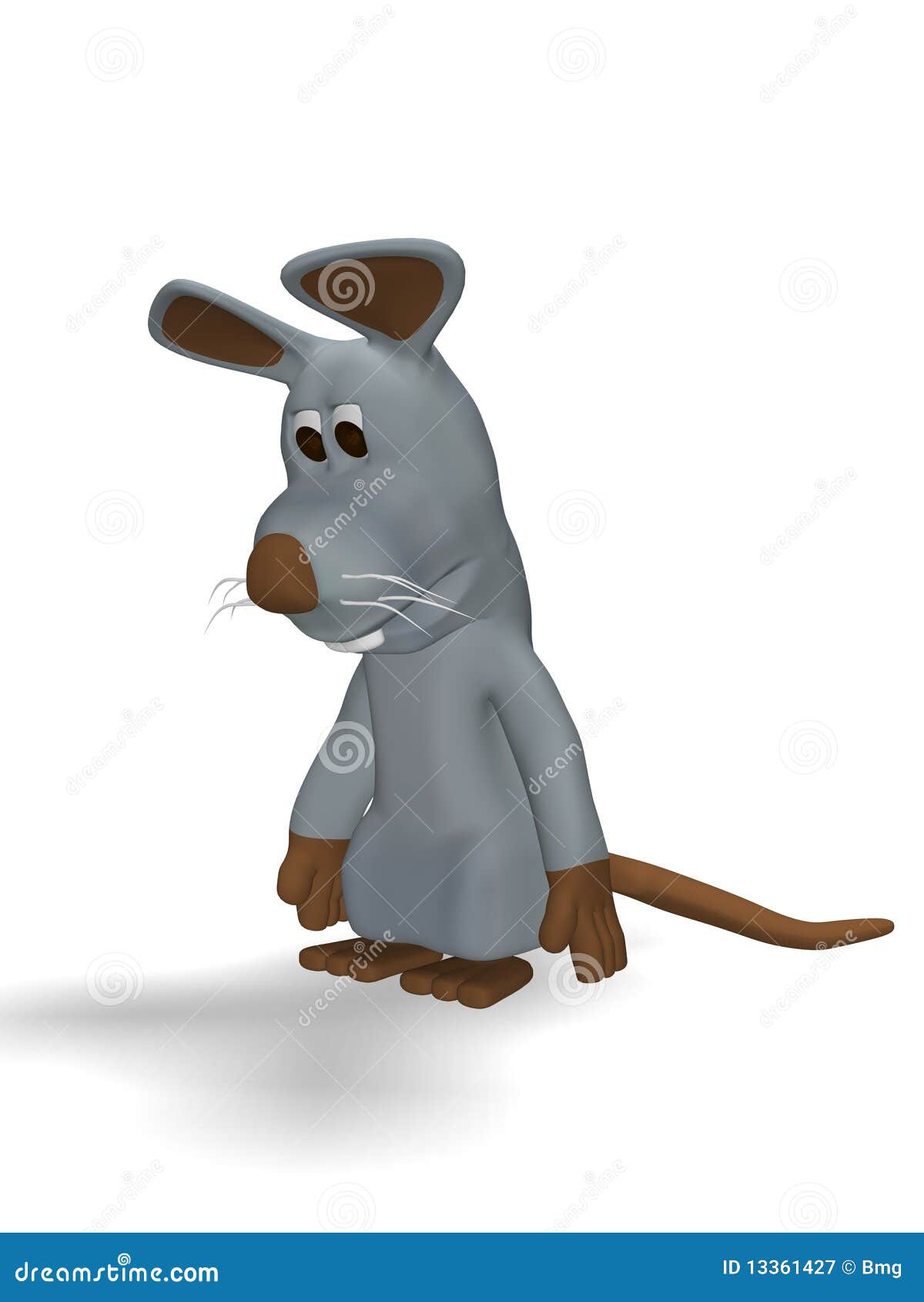 Cute sad mouse stock illustration. Illustration of unhappy - 13361427