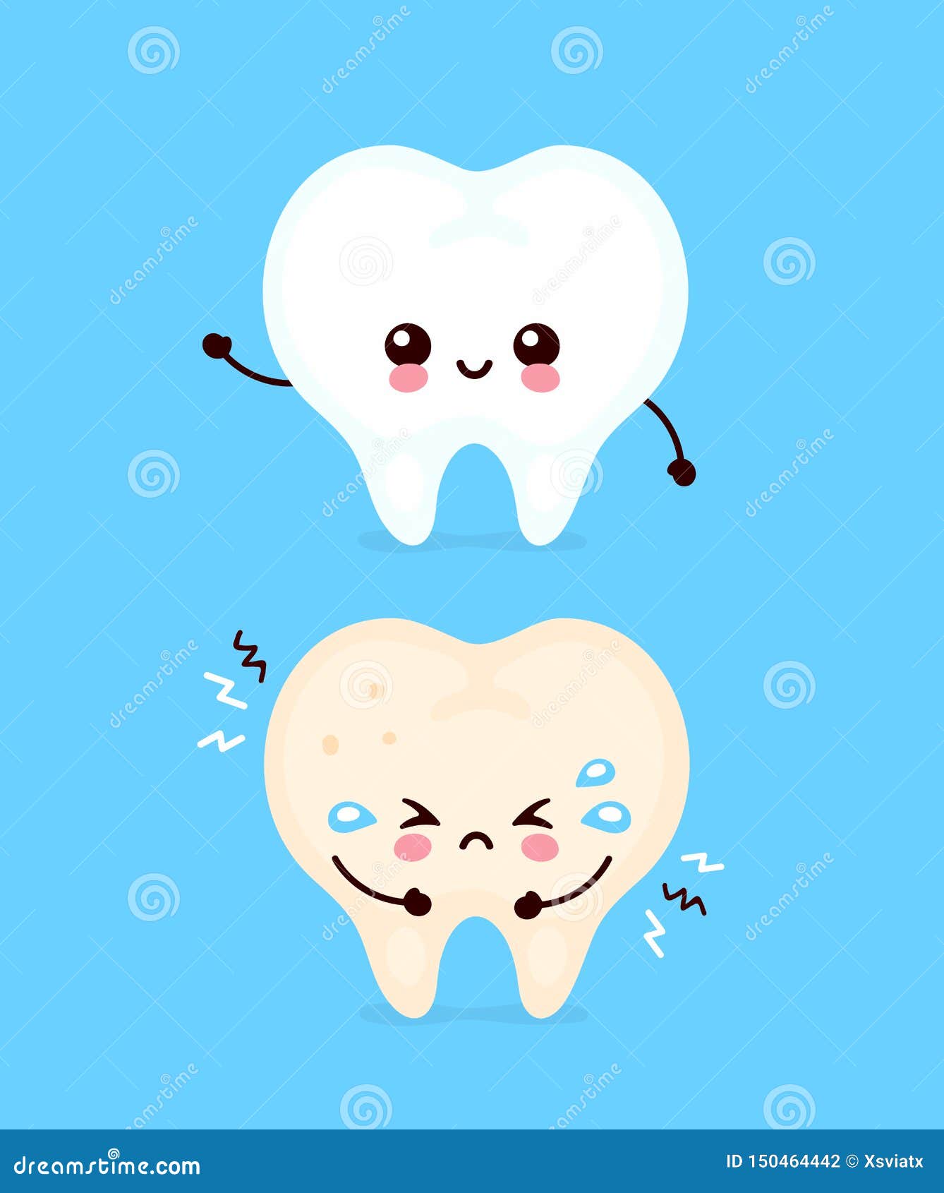 Cute Sad Unhealthy Sick and Strong Tooth Stock Vector - Illustration of ... Cute Sad Unhealthy Sick and Strong Tooth Stock Vector - Illustration of ...