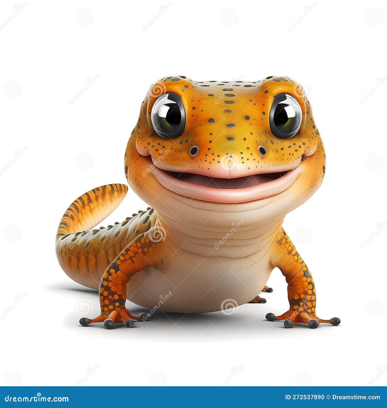 Cute Salamander Cartoon. Generative AI Royalty-Free Stock Image ...