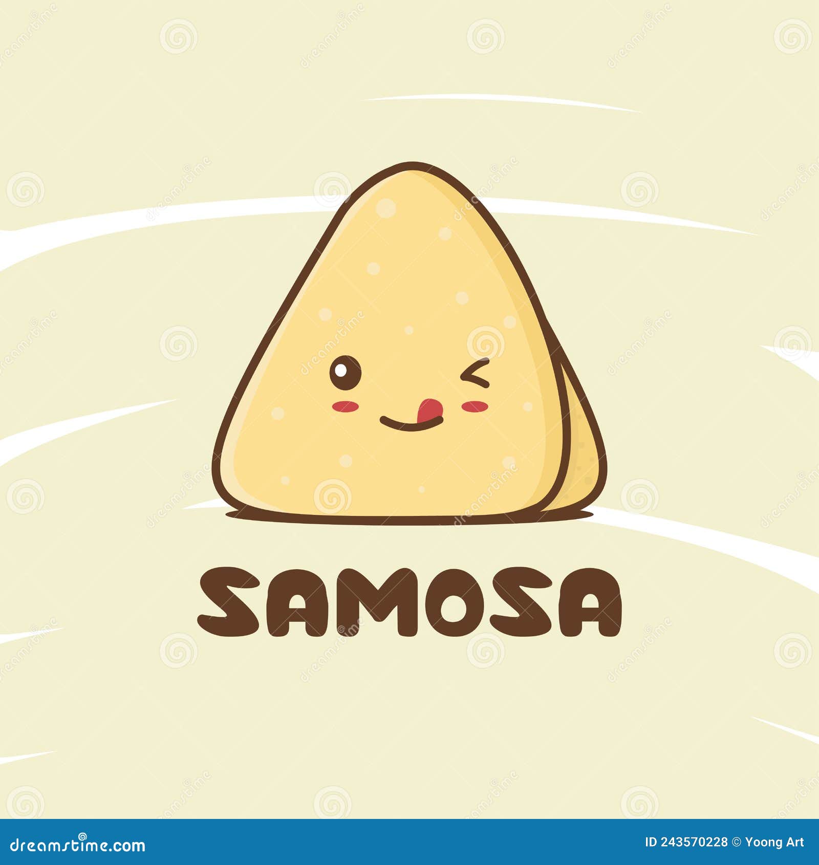 Cute Samosa Mascot Character Stock Vector - Illustration of posters ...