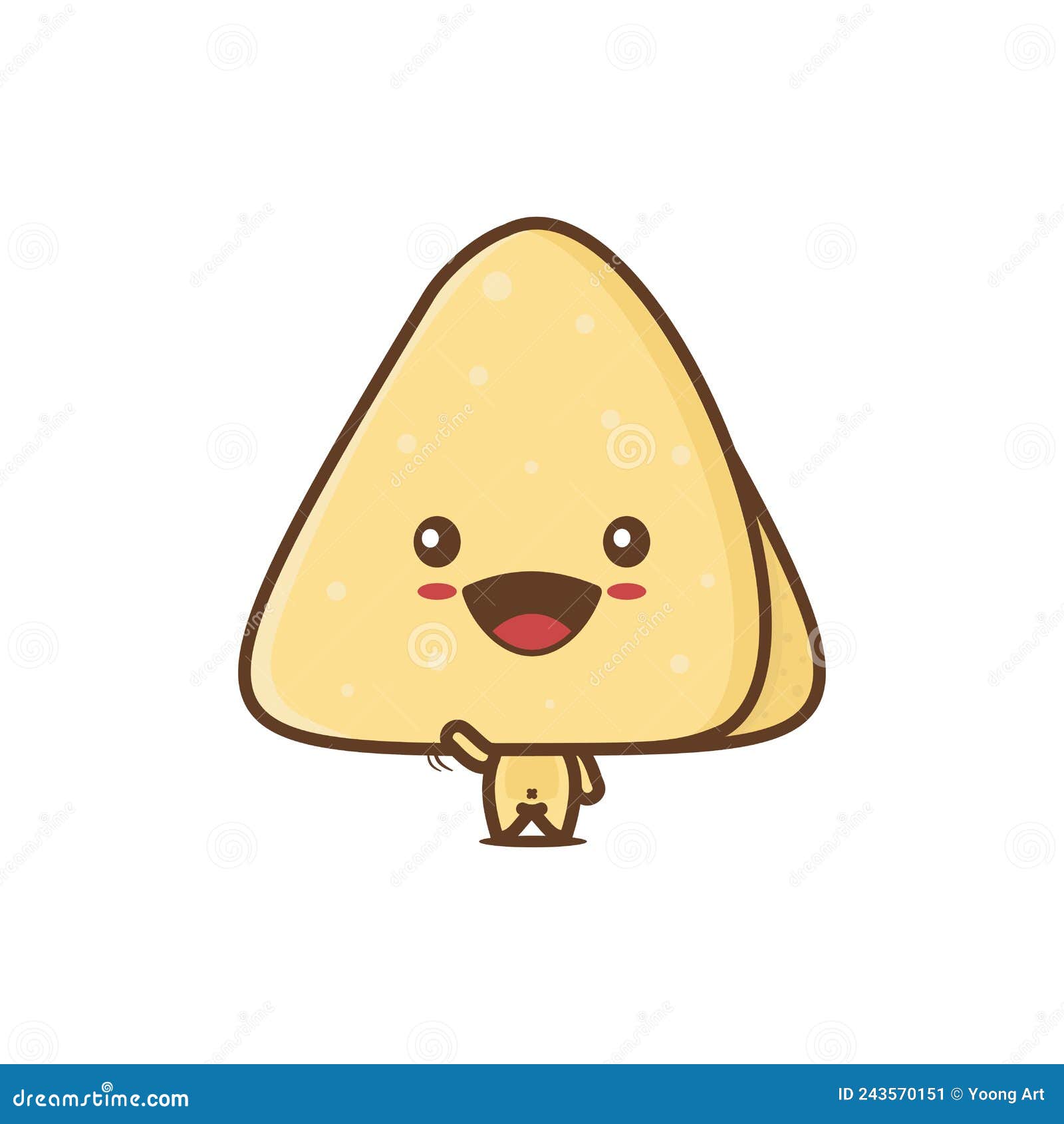 Cute Samosa Mascot. Fried Cake Cartoon Vector | CartoonDealer.com ...