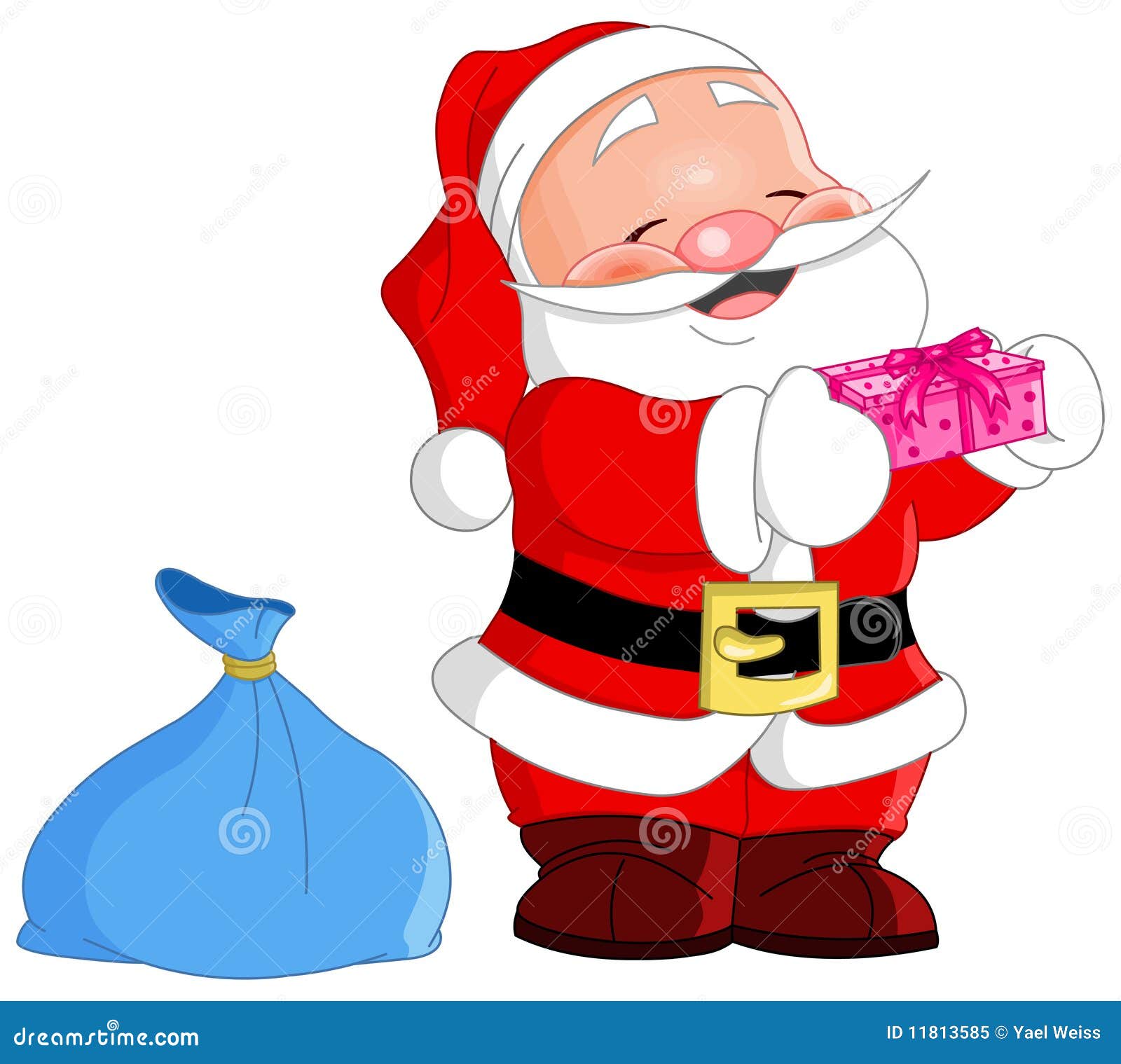 Cute Santa stock vector. Illustration of present, adorable - 11813585