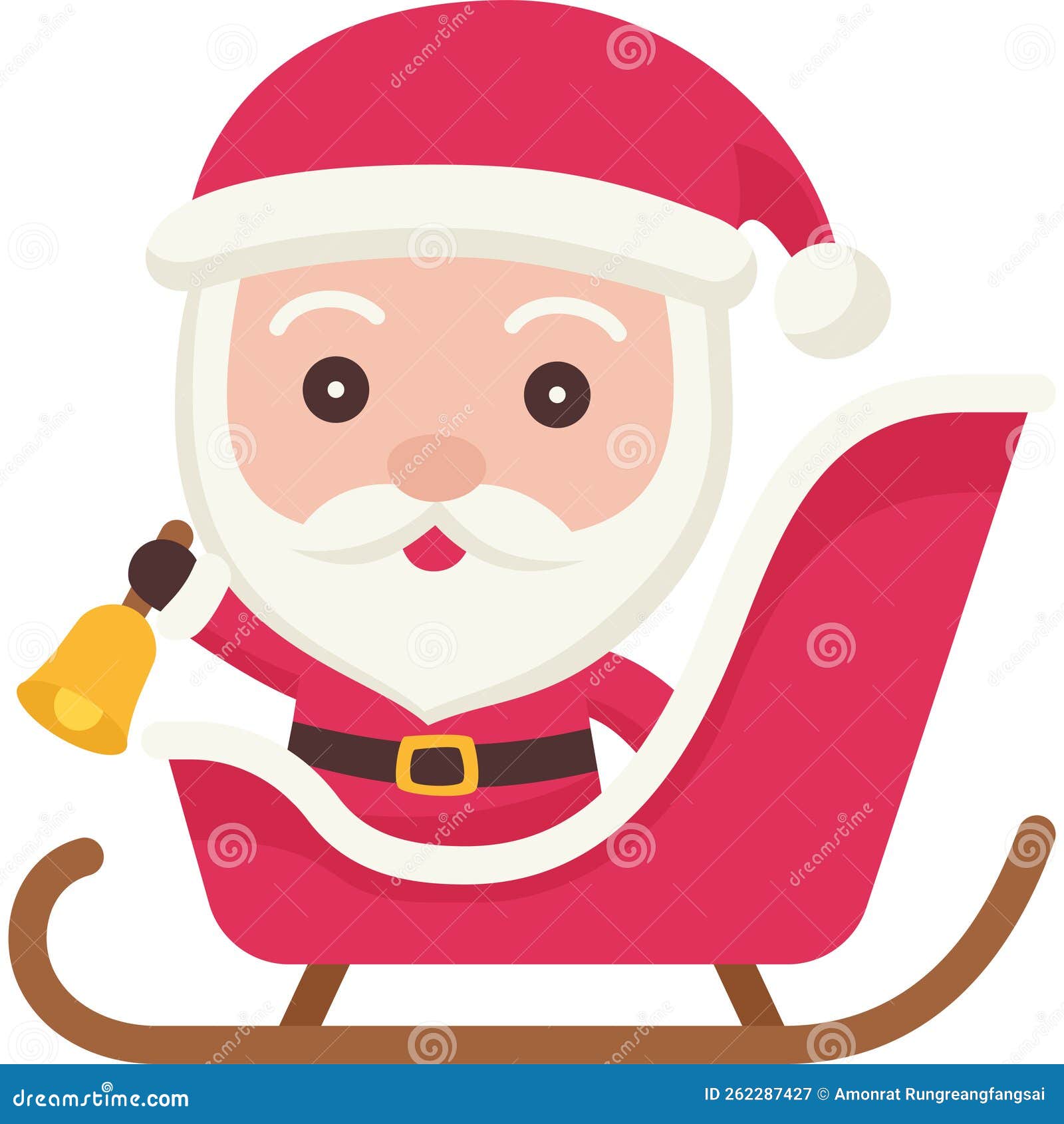 Cute Santa Claus Doodle Vector Icon Stock Vector - Illustration of ...