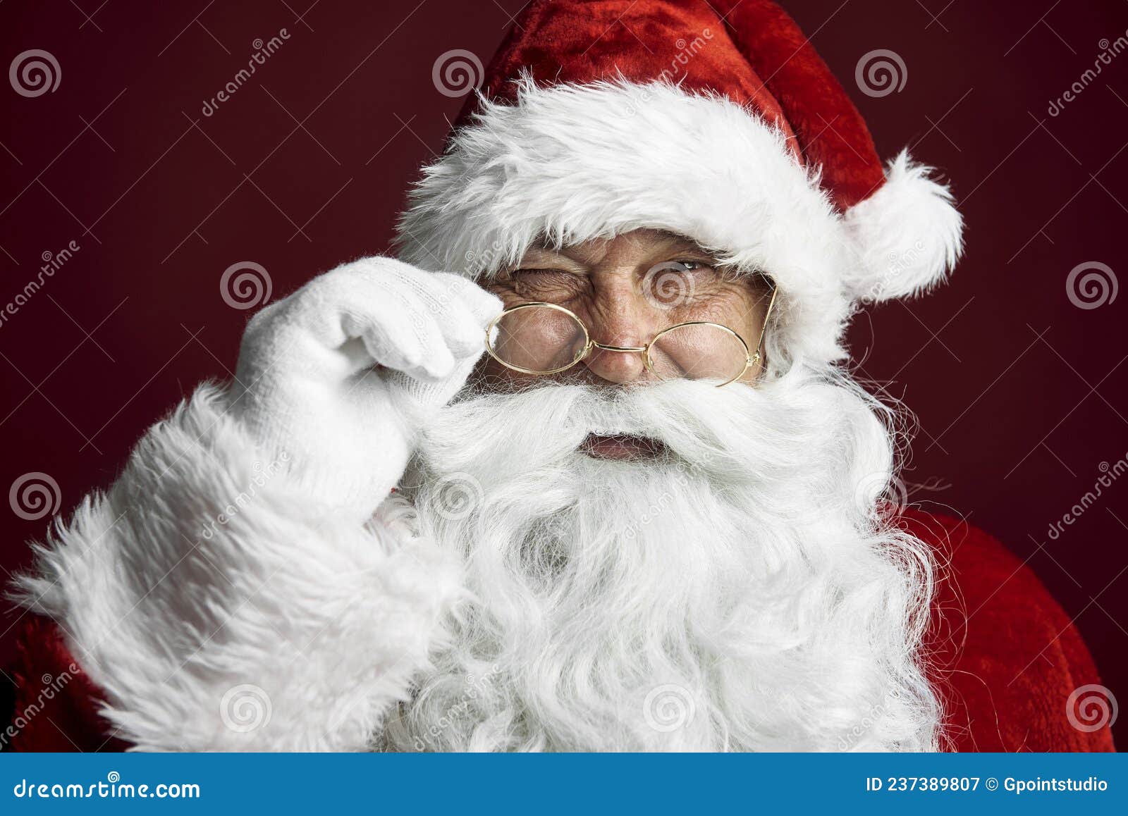 Santa Claus during the Christmas Stock Image - Image of looking, people ...