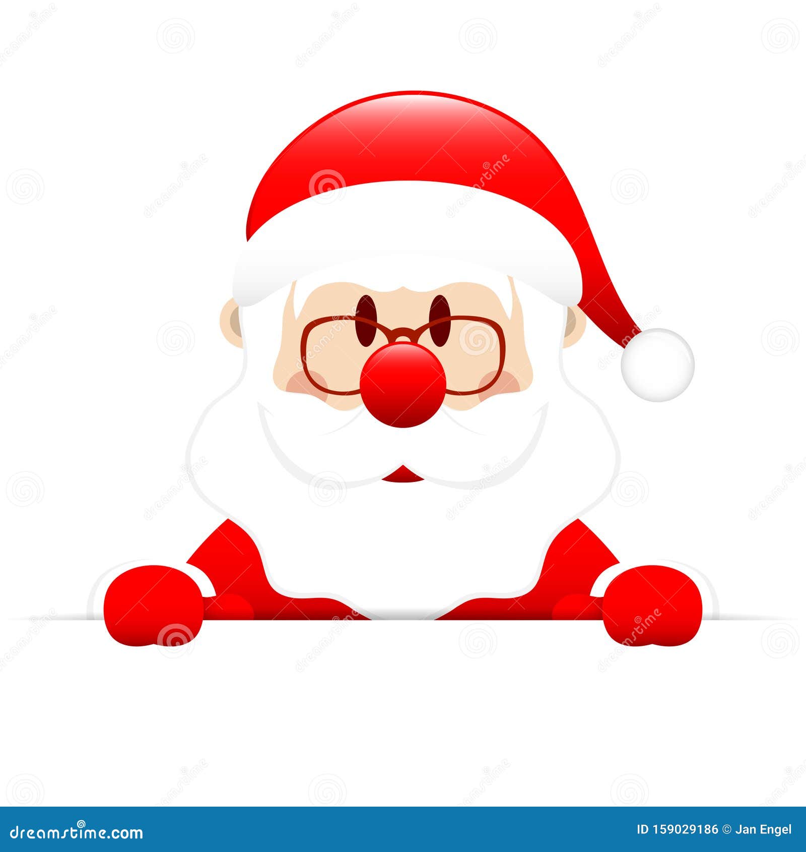Santa Holding Horizontal Banner Stock Vector - Illustration of greeting ...