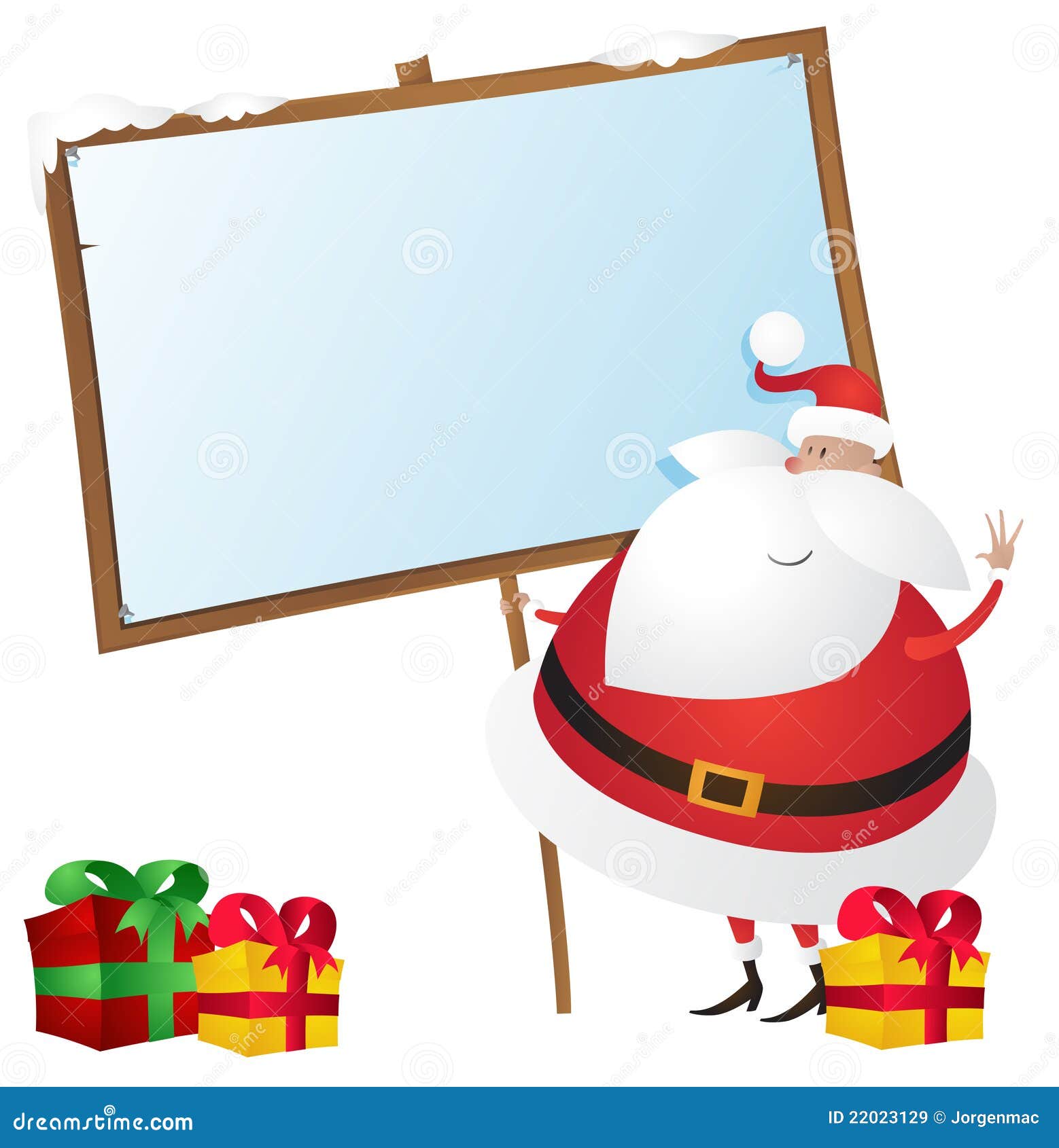 Cute Santa with Placard stock vector. Illustration of culture - 22023129