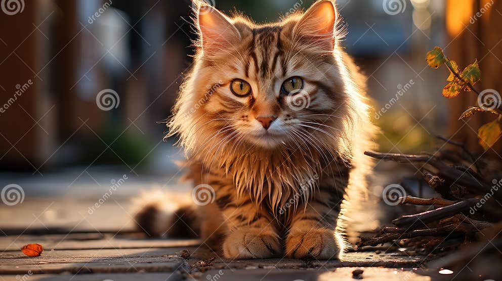 A cute Savannah cat stock illustration. Illustration of felino - 282428005