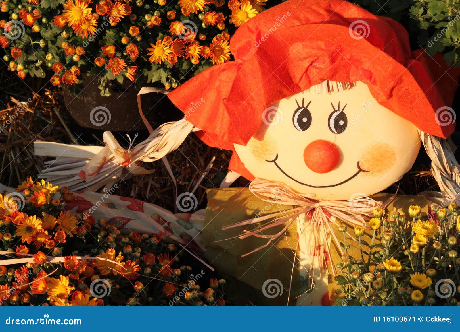 Cute scarecrow stock image. Image of seasonal, fall, autumn - 16100671