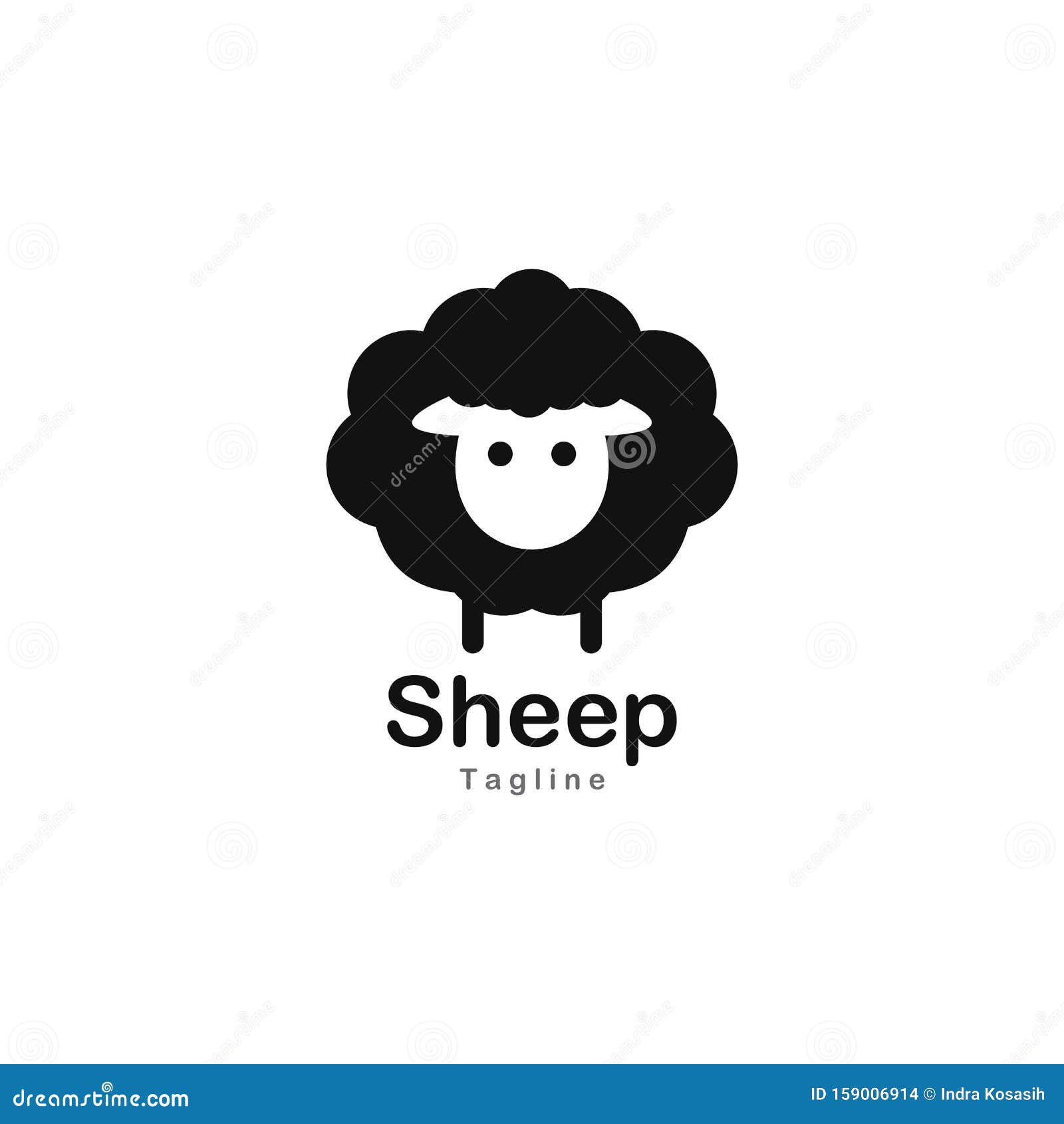 Cute-Schafe-Logo-Vektor-Symbol Vektor Abbildung - Illustration von ...