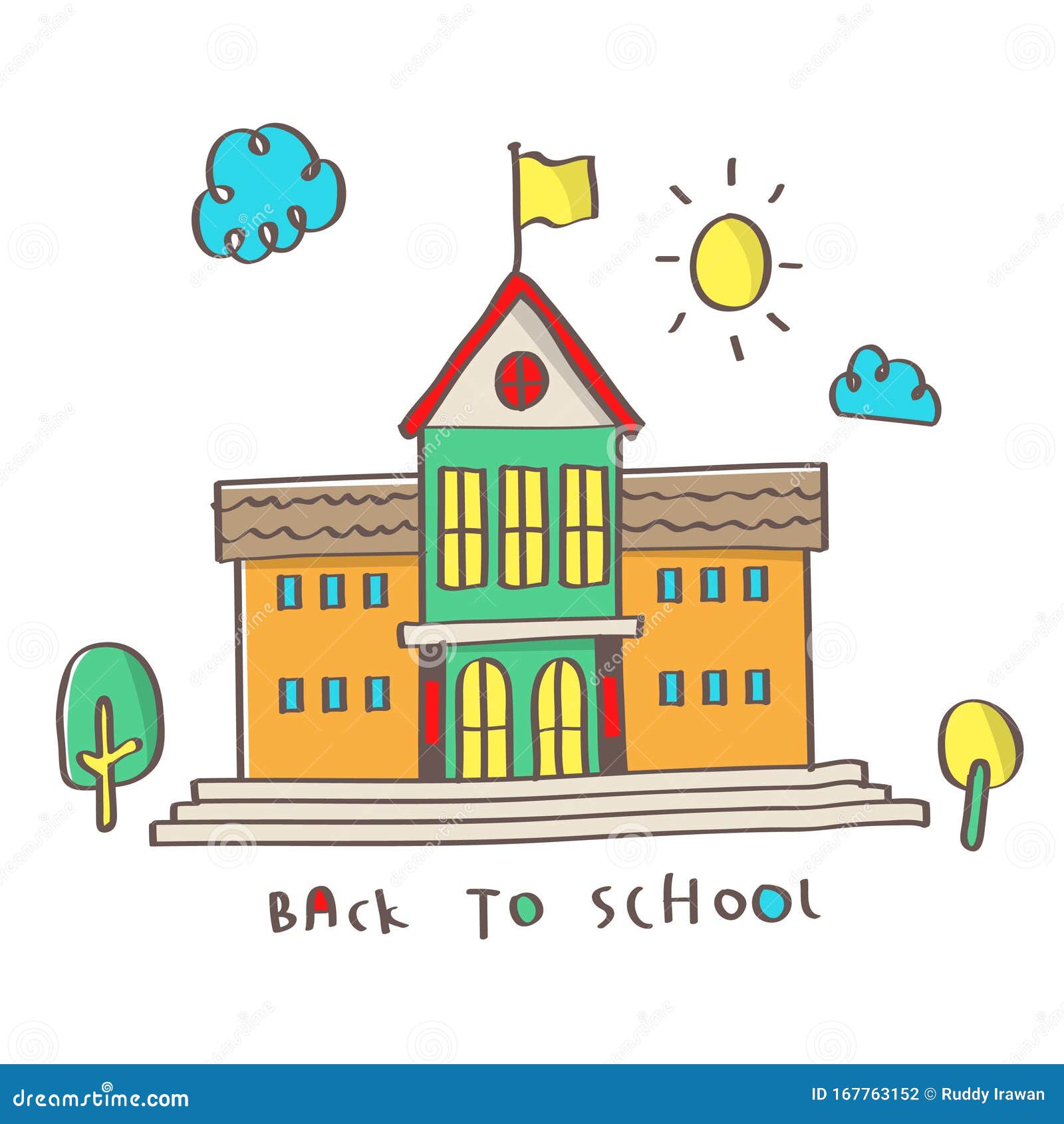 School Building Doodle Stock Illustrations – 1,042 School Building ...