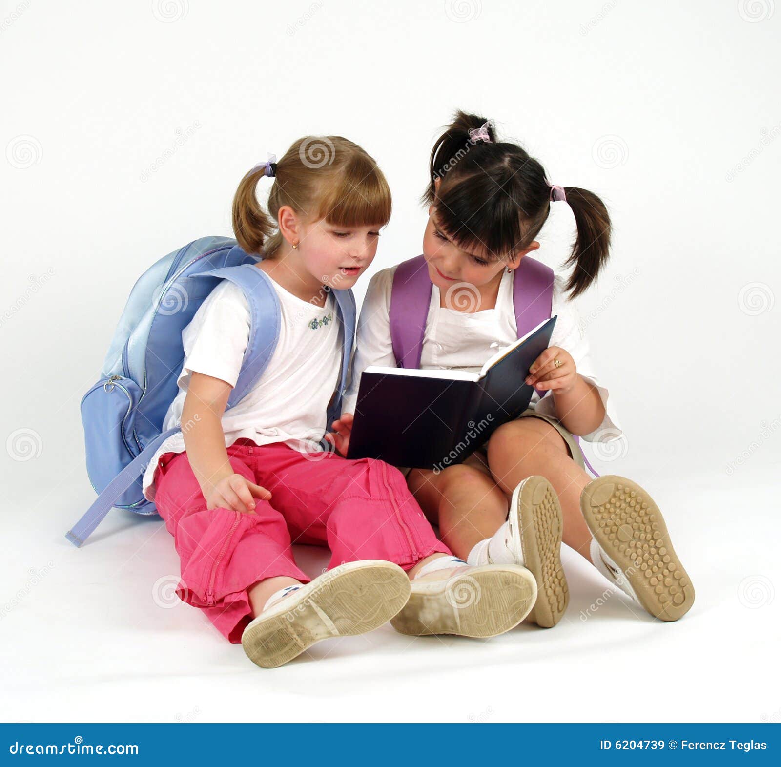 Cute school girls stock image. Image of pretty, female - 6204739