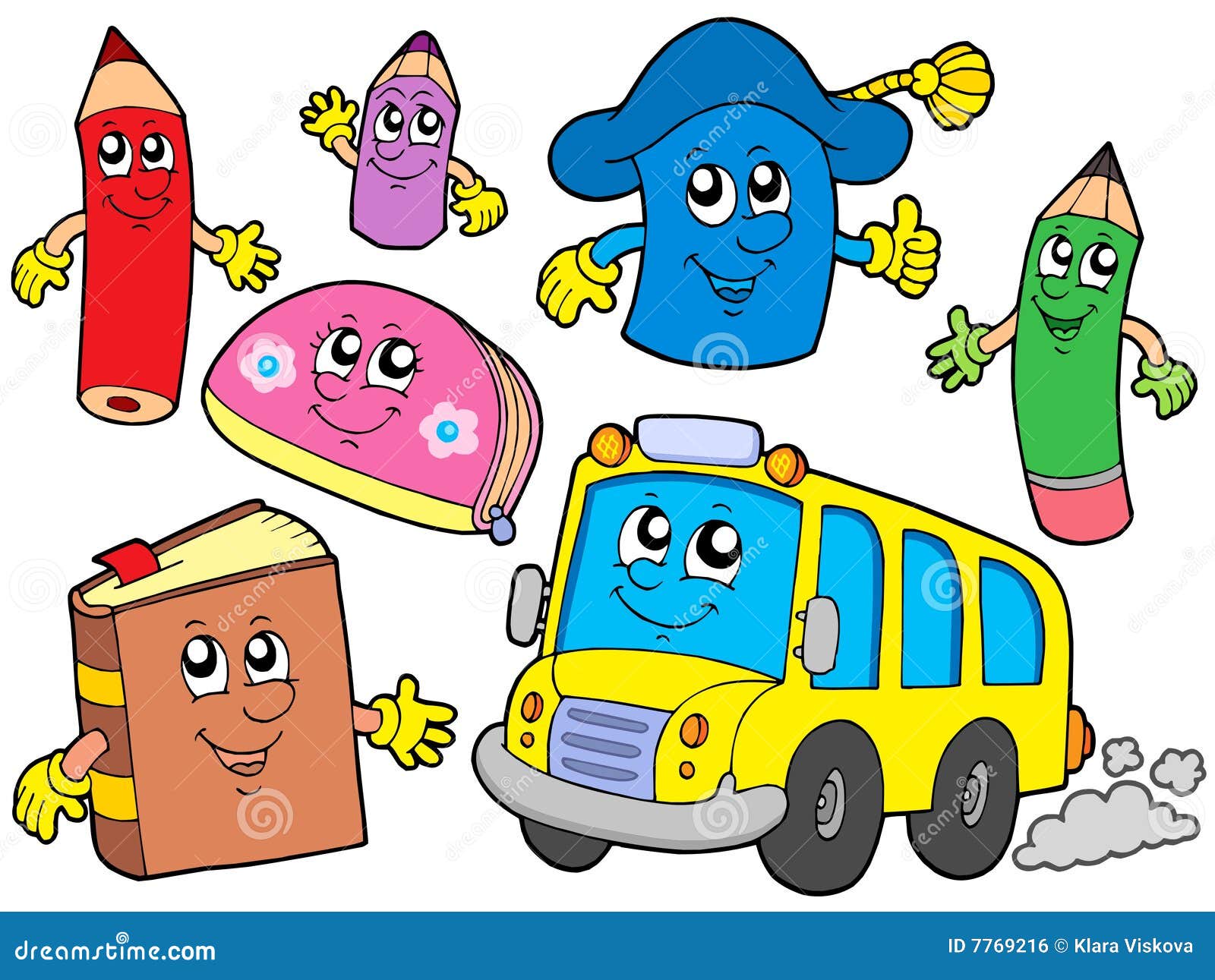 Cute School Illustrations Collection - Stock Vector - Illustration of ...