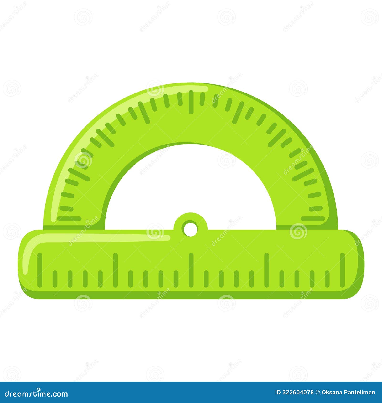 Cute School Ruler. Protractor for Geometry and Math Lessons Stock ...