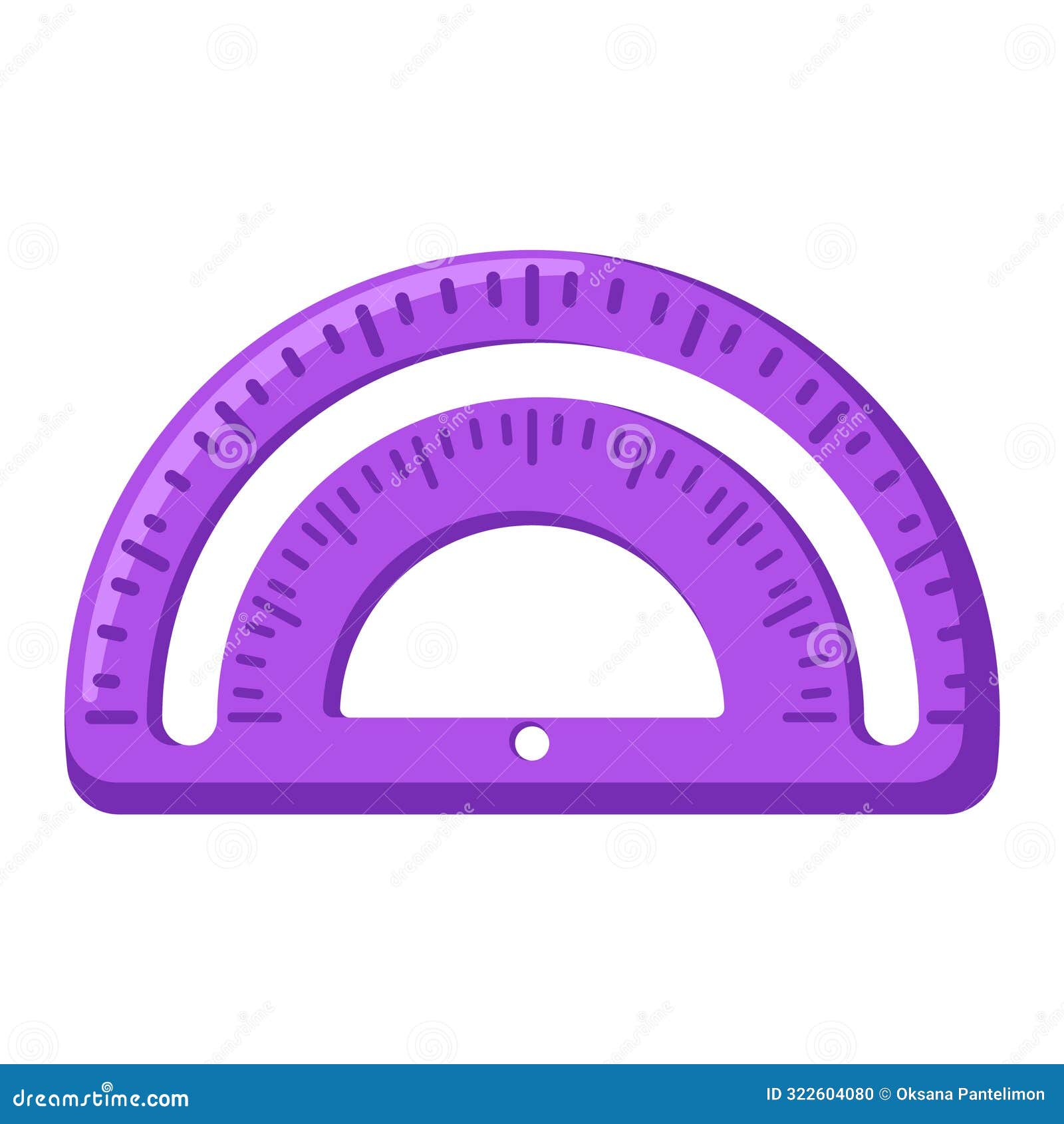 Cute School Ruler. Protractor for Geometry and Math Lessons Stock ...