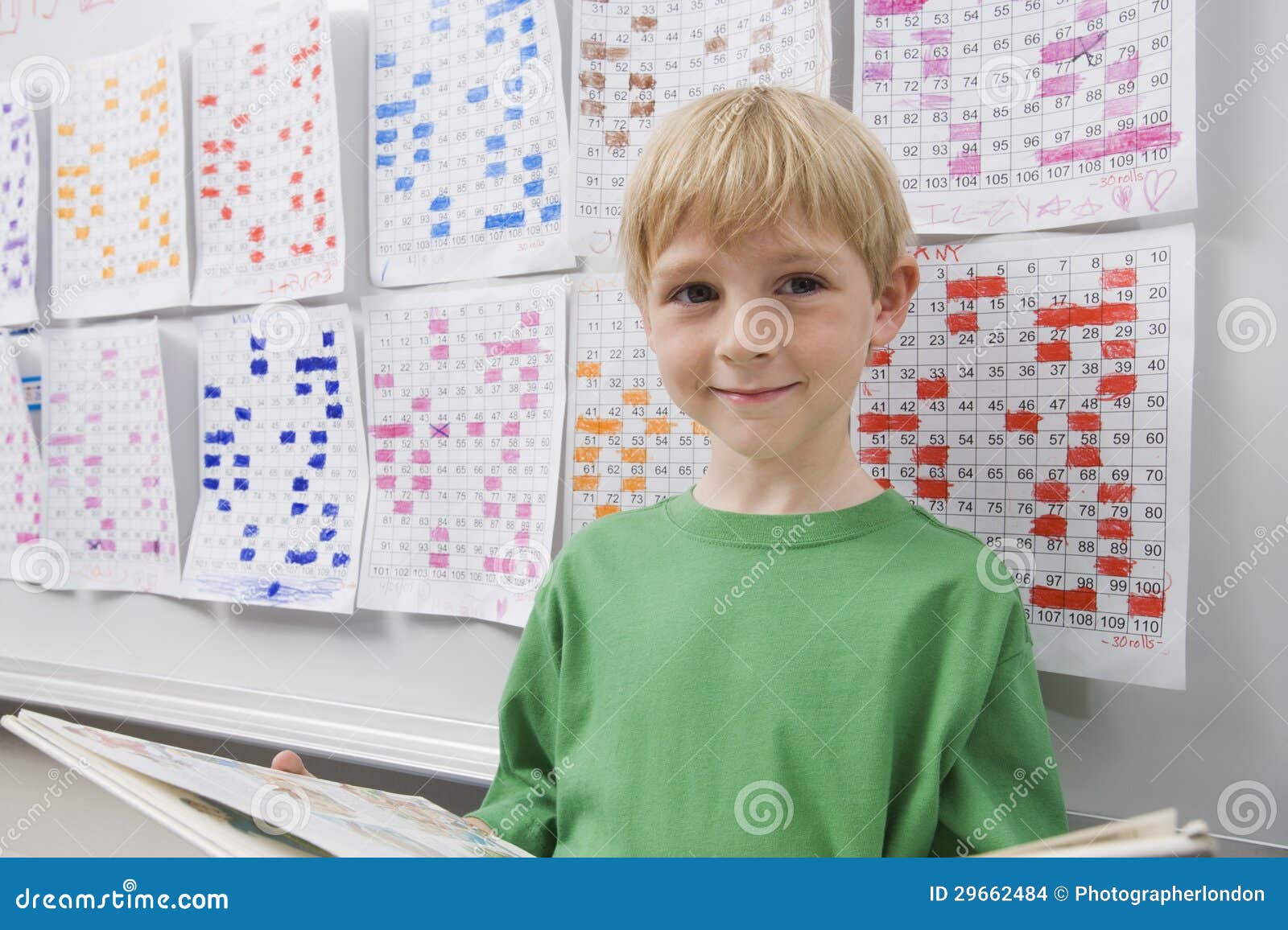 Cute Schoolboy with Book stock photo. Image of childhood - 29662484