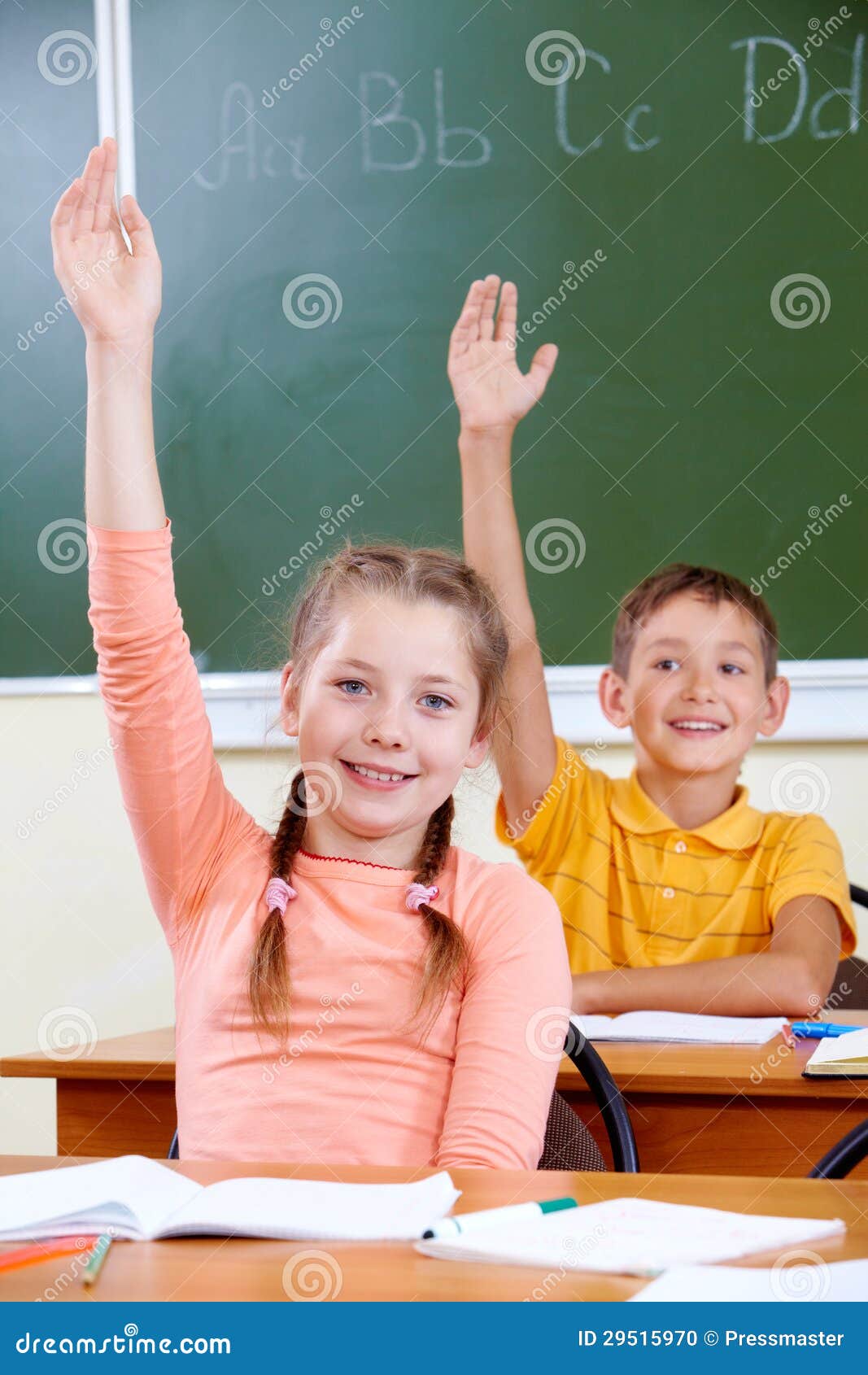 Cute schoolgirl stock photo. Image of classroom, childhood - 29515970